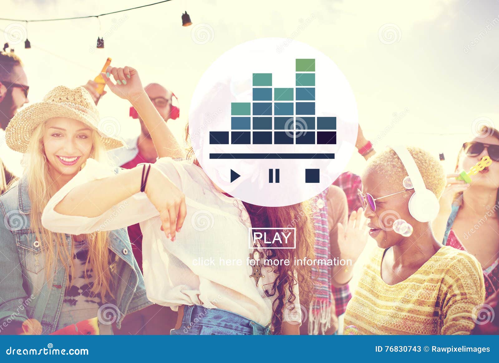 Music Player Media Audio Play Concept Stock Image - Image of diversity ...