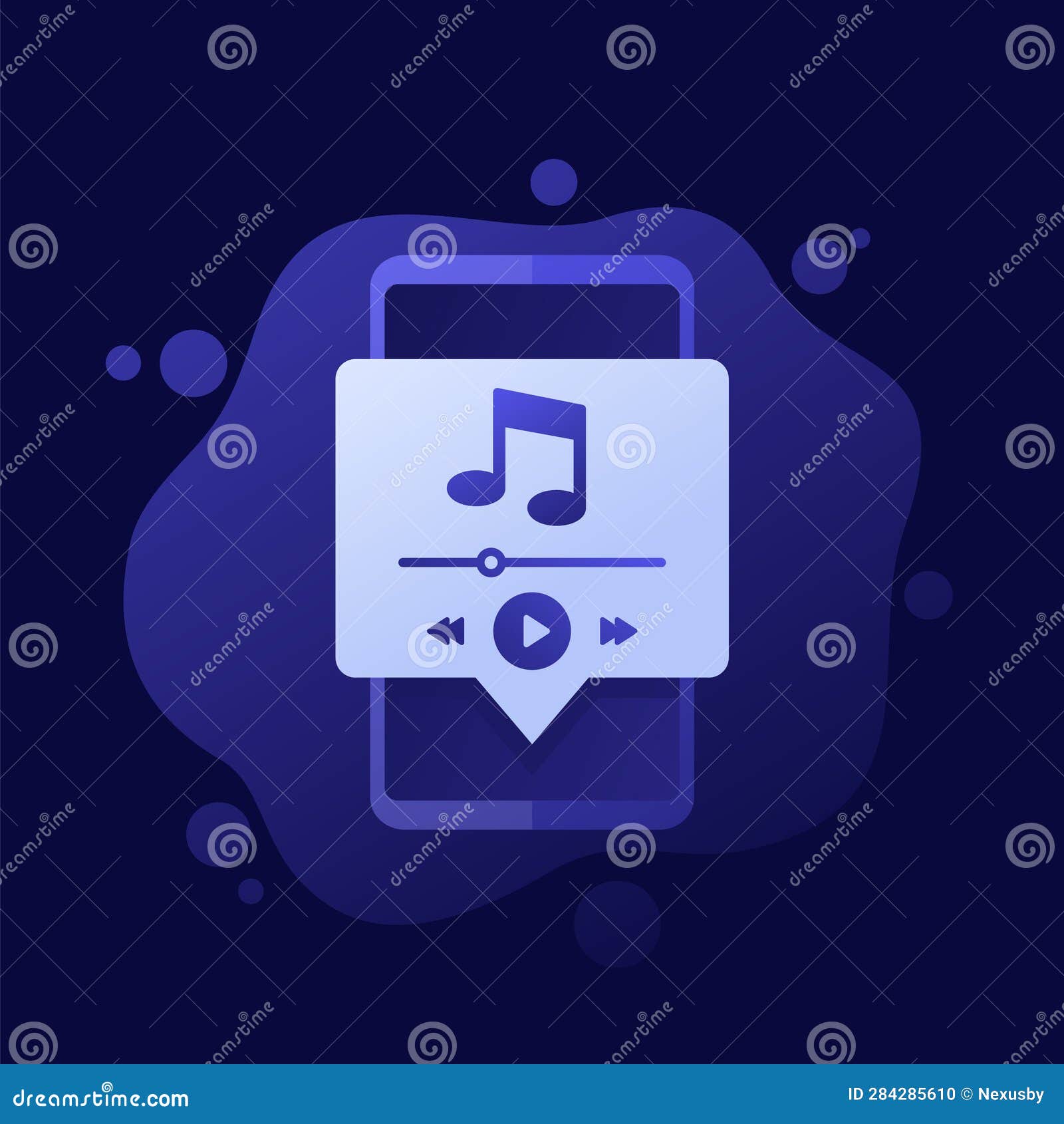 Music Player with Play Buttons, Vector Design Stock Vector ...