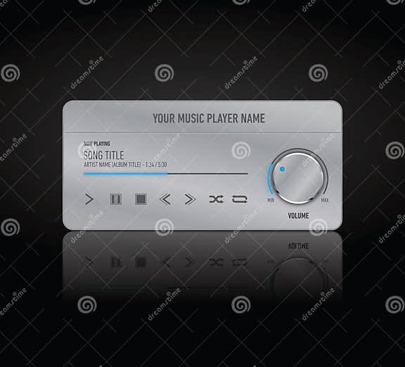 Music player skin stock vector. Illustration of single - 23236276