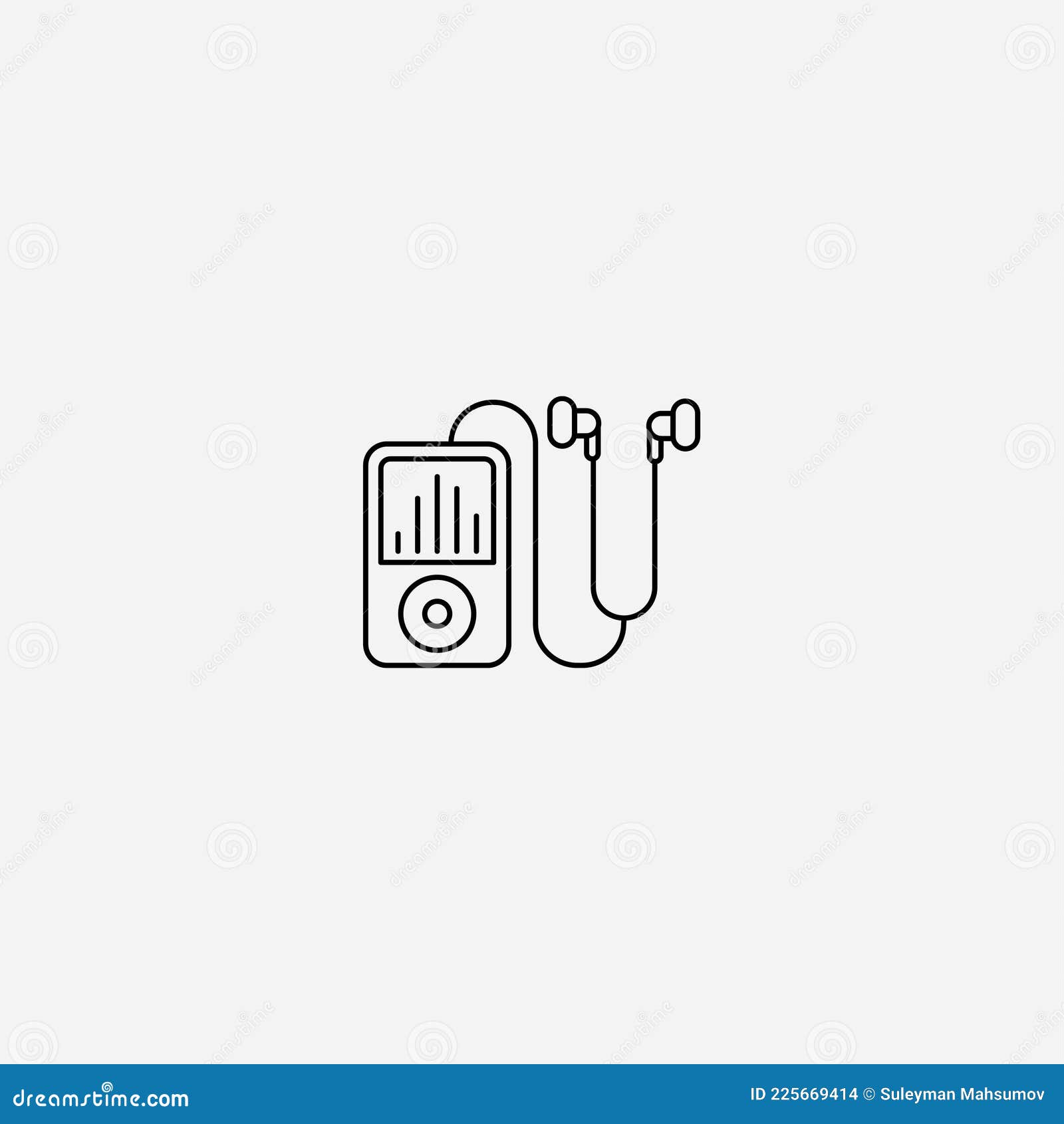 Music Player Vector Icon Sign Symbol Stock Vector - Illustration of ...