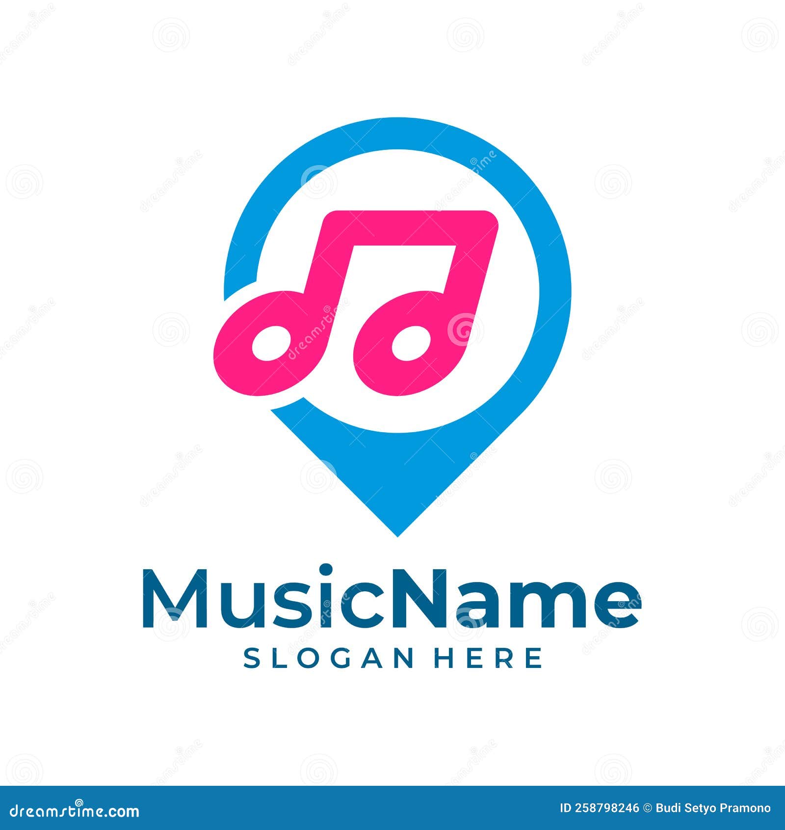 Music Point Logo Vector Icon Illustration. Point Music Logo Design ...