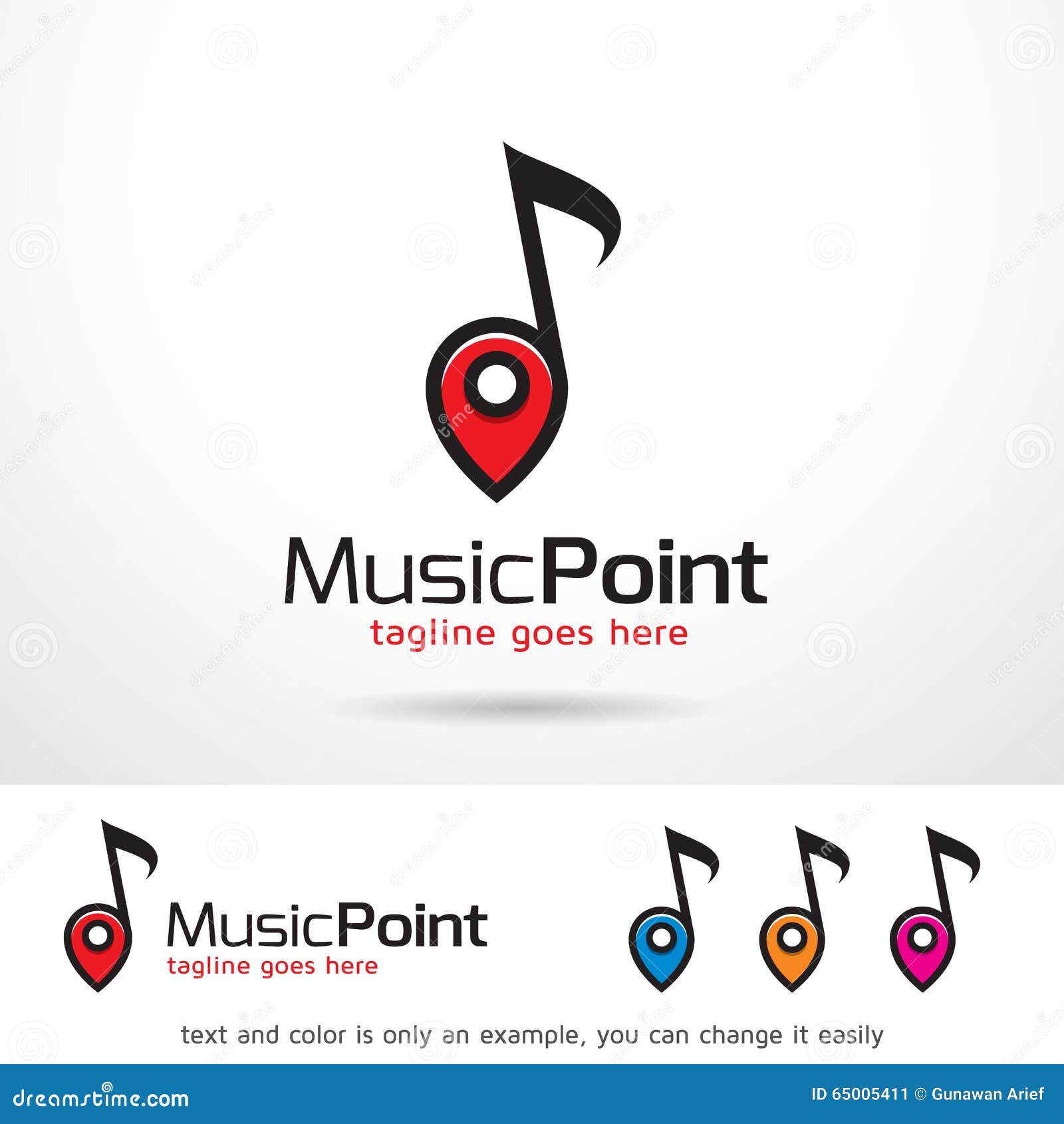 Music Point Template Design Vector Stock Illustrations – 527 Music ...