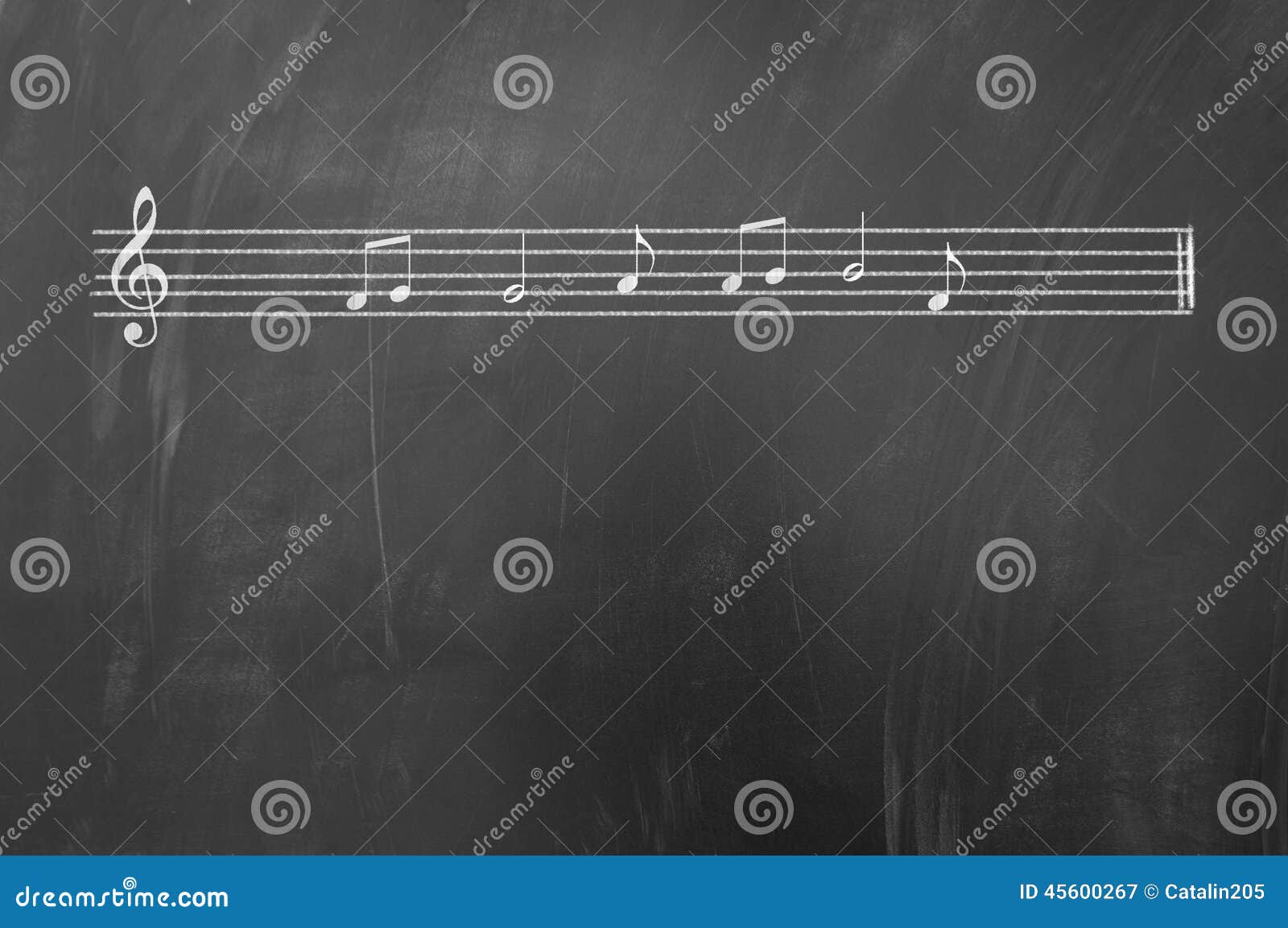 Music Portative on Blackboard Stock Image - Image of music, board: 45600267