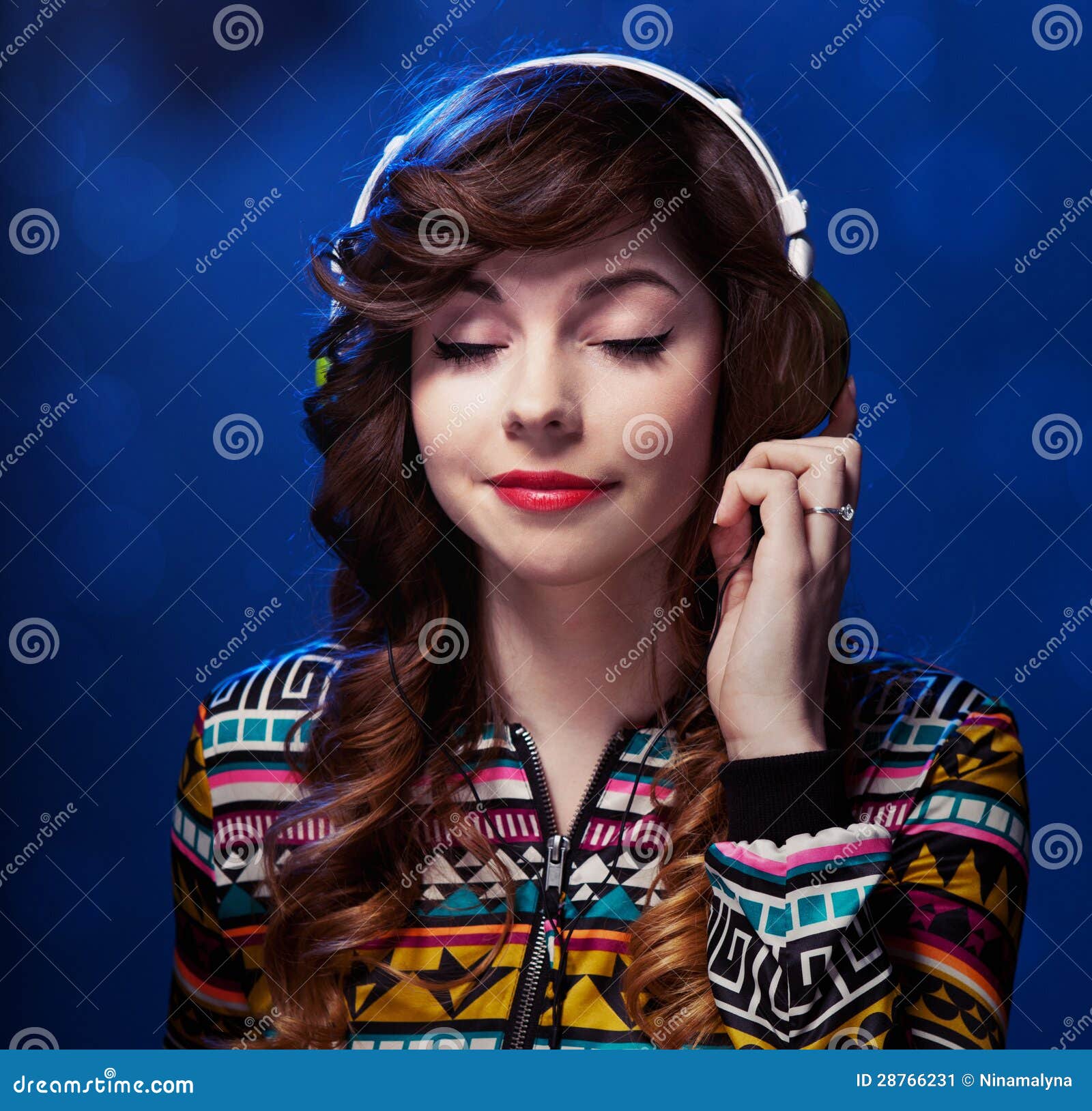 Music portrait stock image. Image of girl, beautiful - 28766231