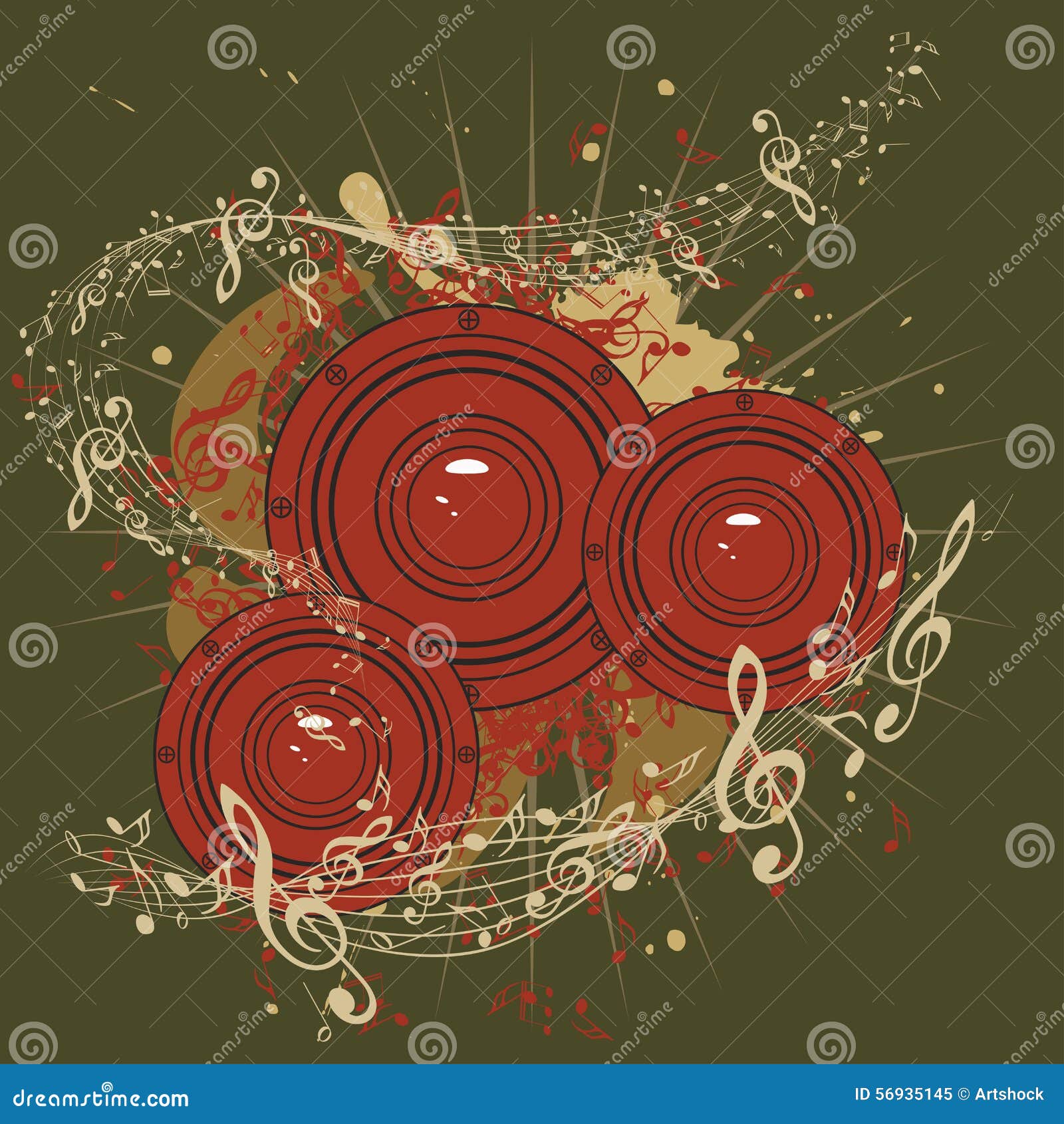 Music Poster with Audio Speaker Stock Vector - Illustration of bass ...