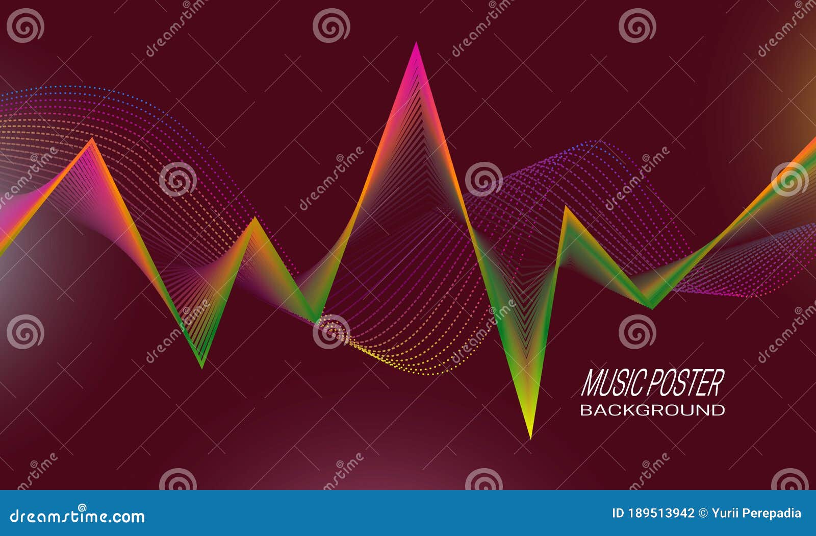 Music Poster Background Design. Rhythm Pulsation Concept Backdrop ...