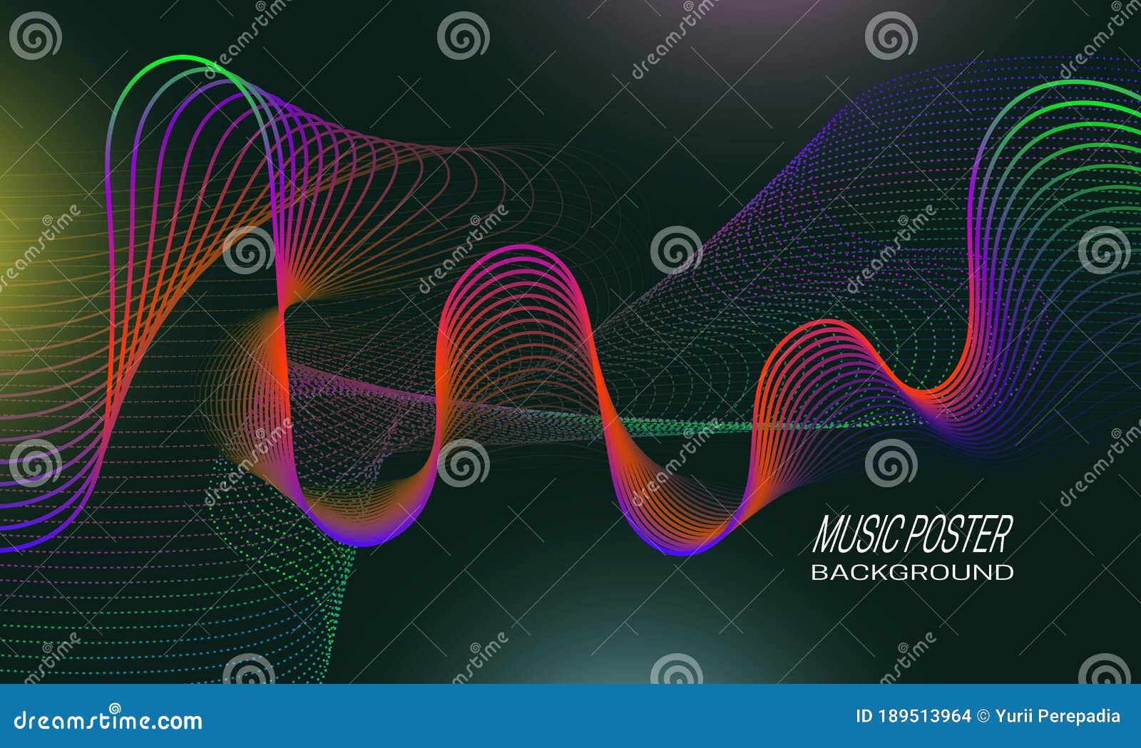 Music Poster Background Digital Design. Rhythm Amplitude Concept ...