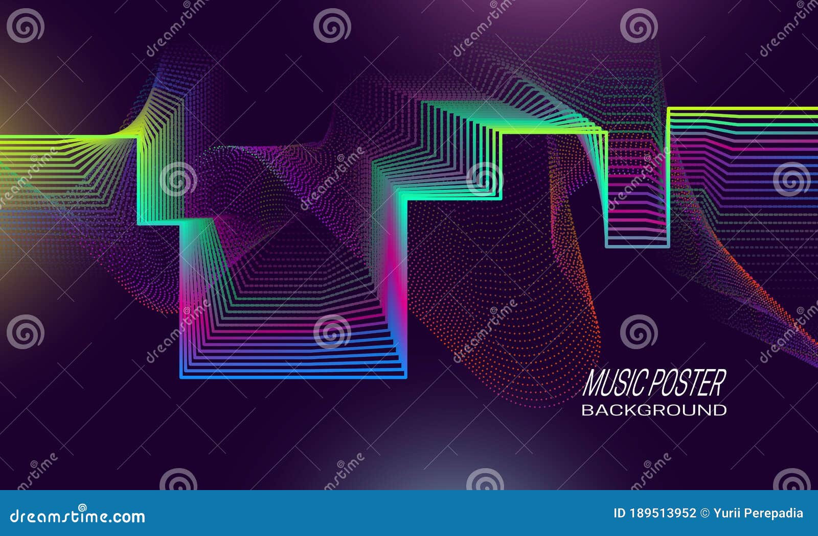 Music Poster Background Dynamic Design. Pulsation Indicator Backdrop ...