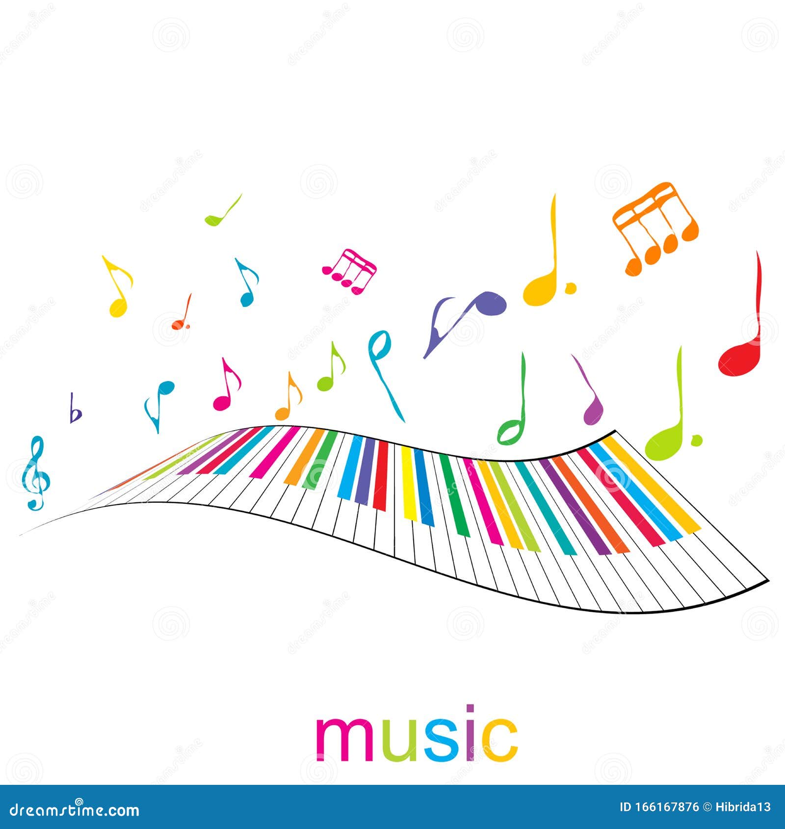 Music Poster with Piano Keys and Music Notes Stock Vector ...