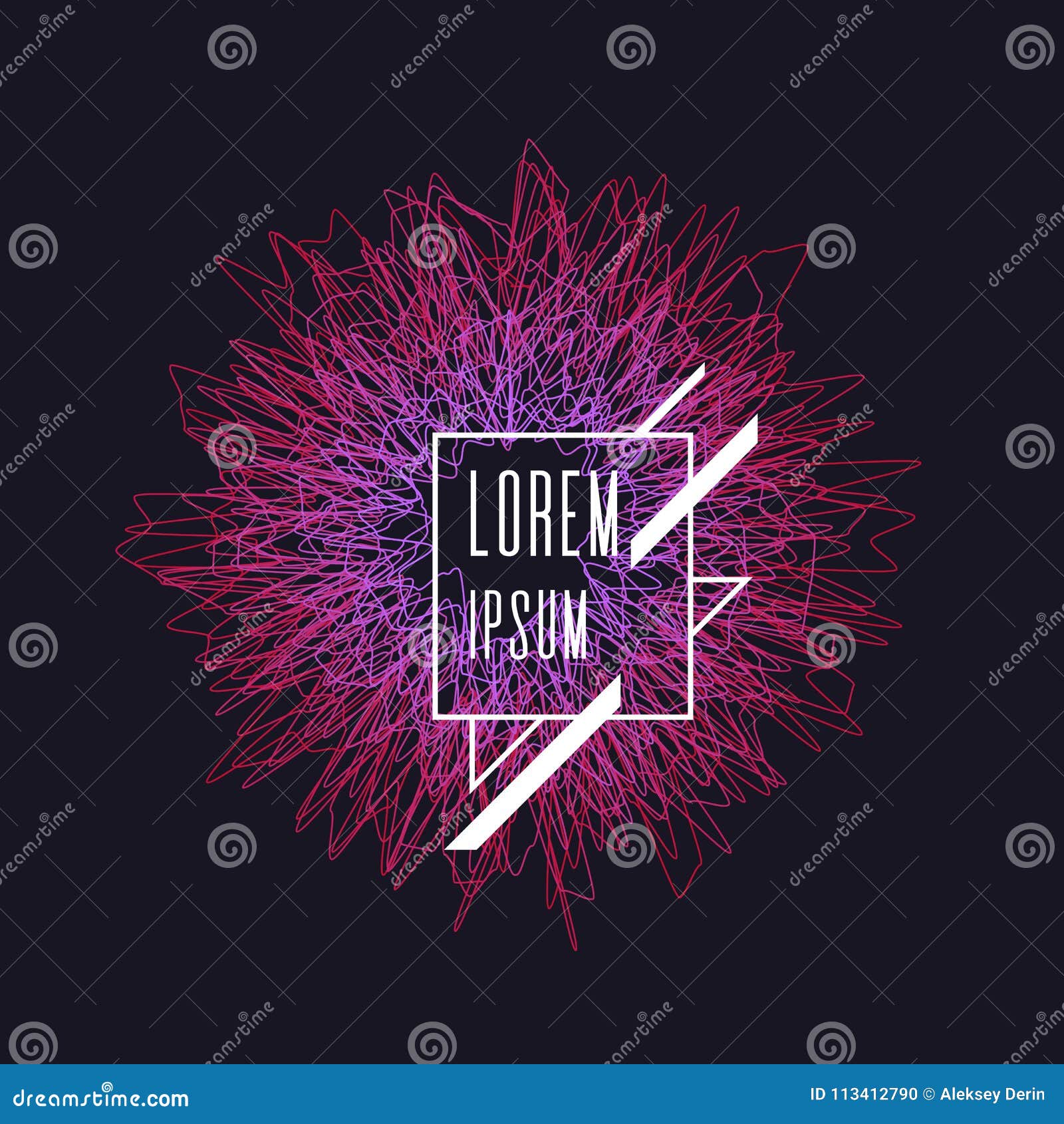 Music Poster. Vector Abstract Background with a Colored Dynamic Waves ...
