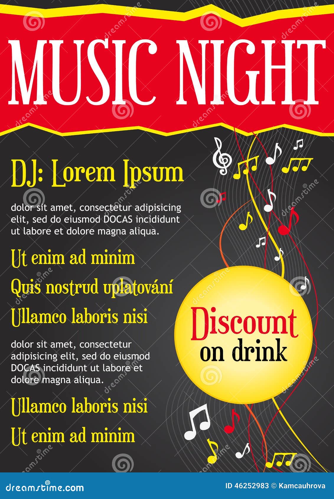 Music Poster - Vector - Dark Background Stock Vector - Illustration of ...