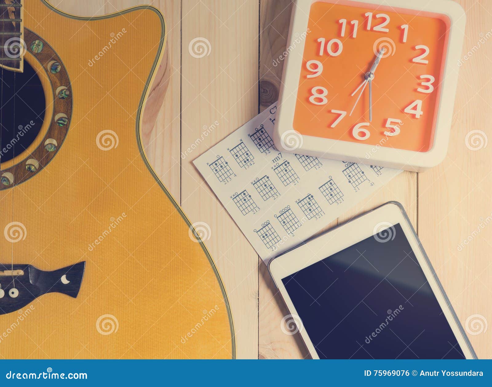 Music practice time stock photo. Image of instrument - 75969076