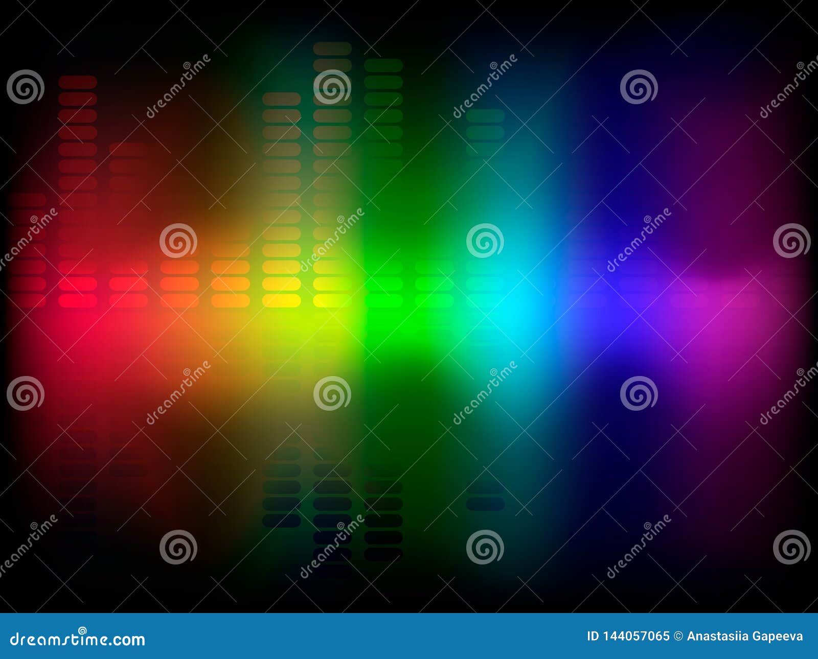 Music Rainbow Equalizer. Vector Illustration for Poster Stock Vector ...