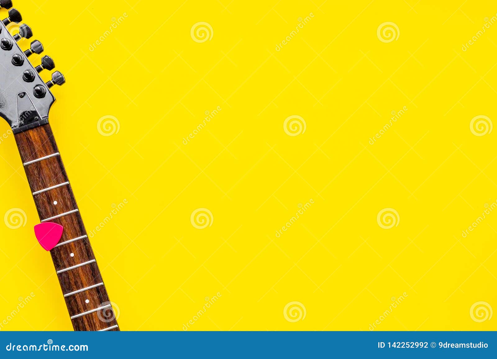 Music Record Studio with Musician and DJ Instruments Yellow Background ...