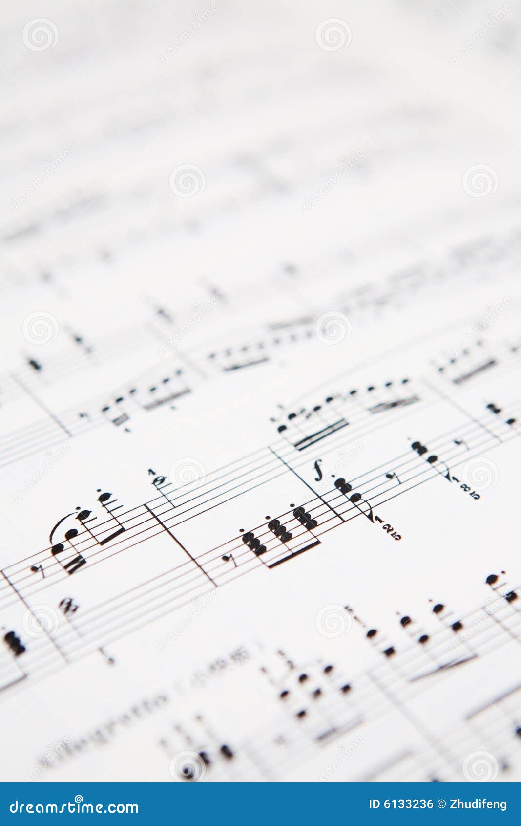 Music score stock photo. Image of play, sheet, instrument - 6133236