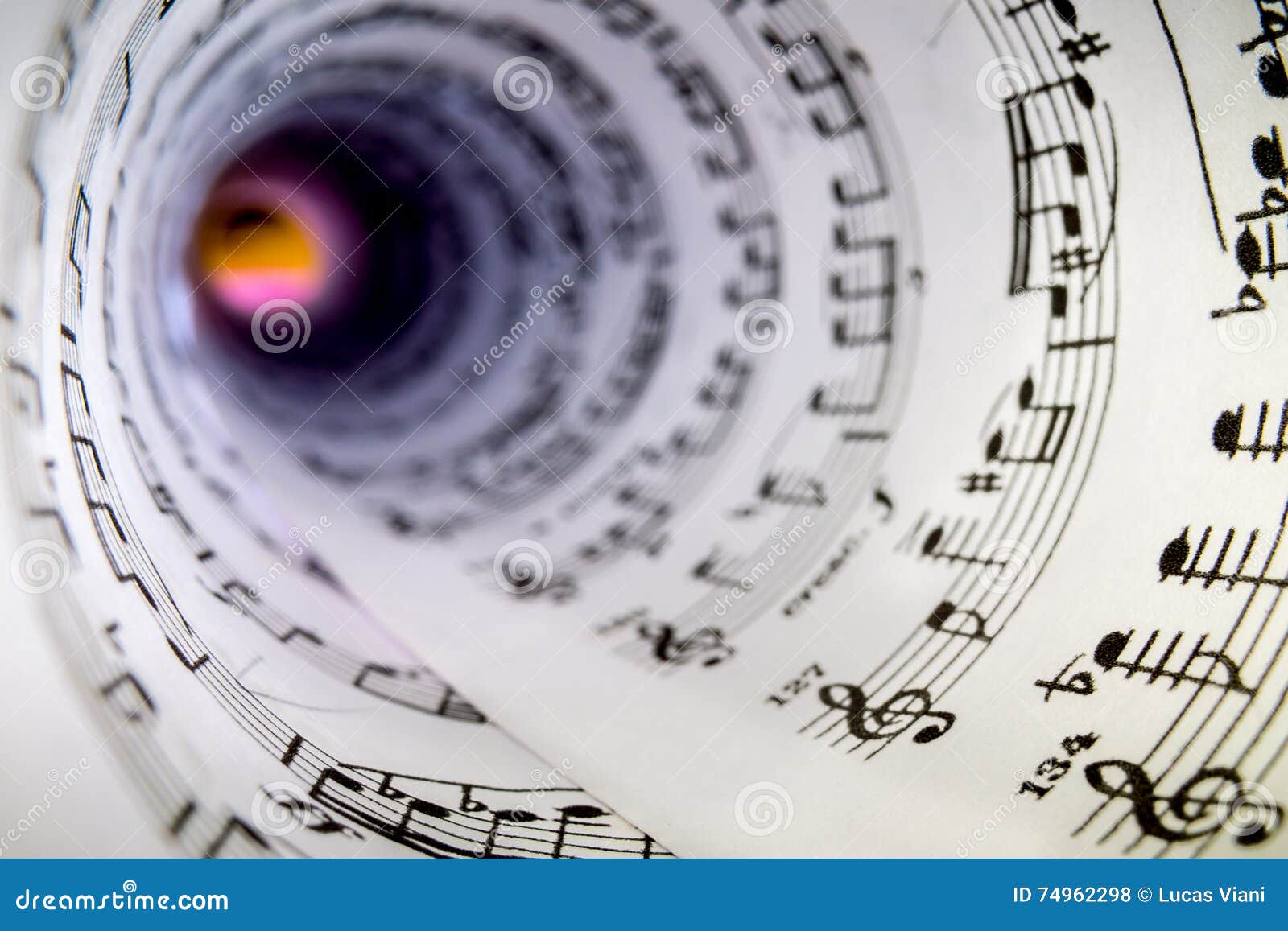 Music score as a cone stock photo. Image of silver, scores - 74962298