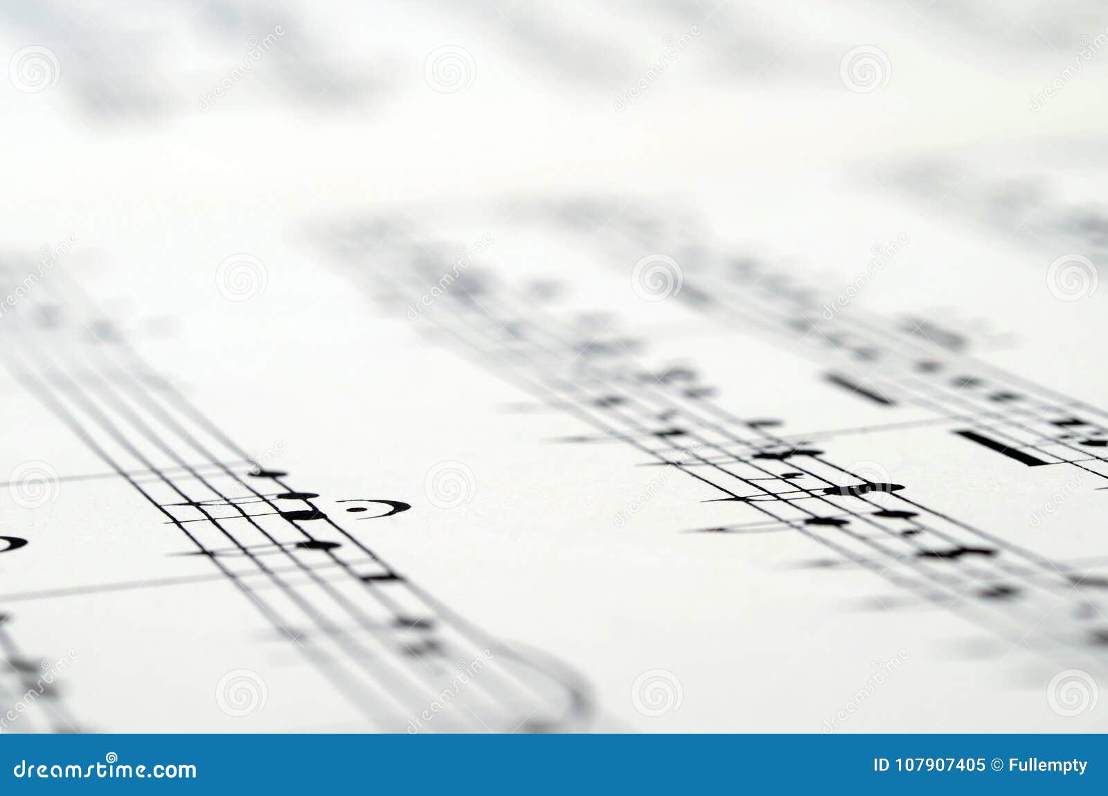 Music score background stock image. Image of white, quaver - 107907405