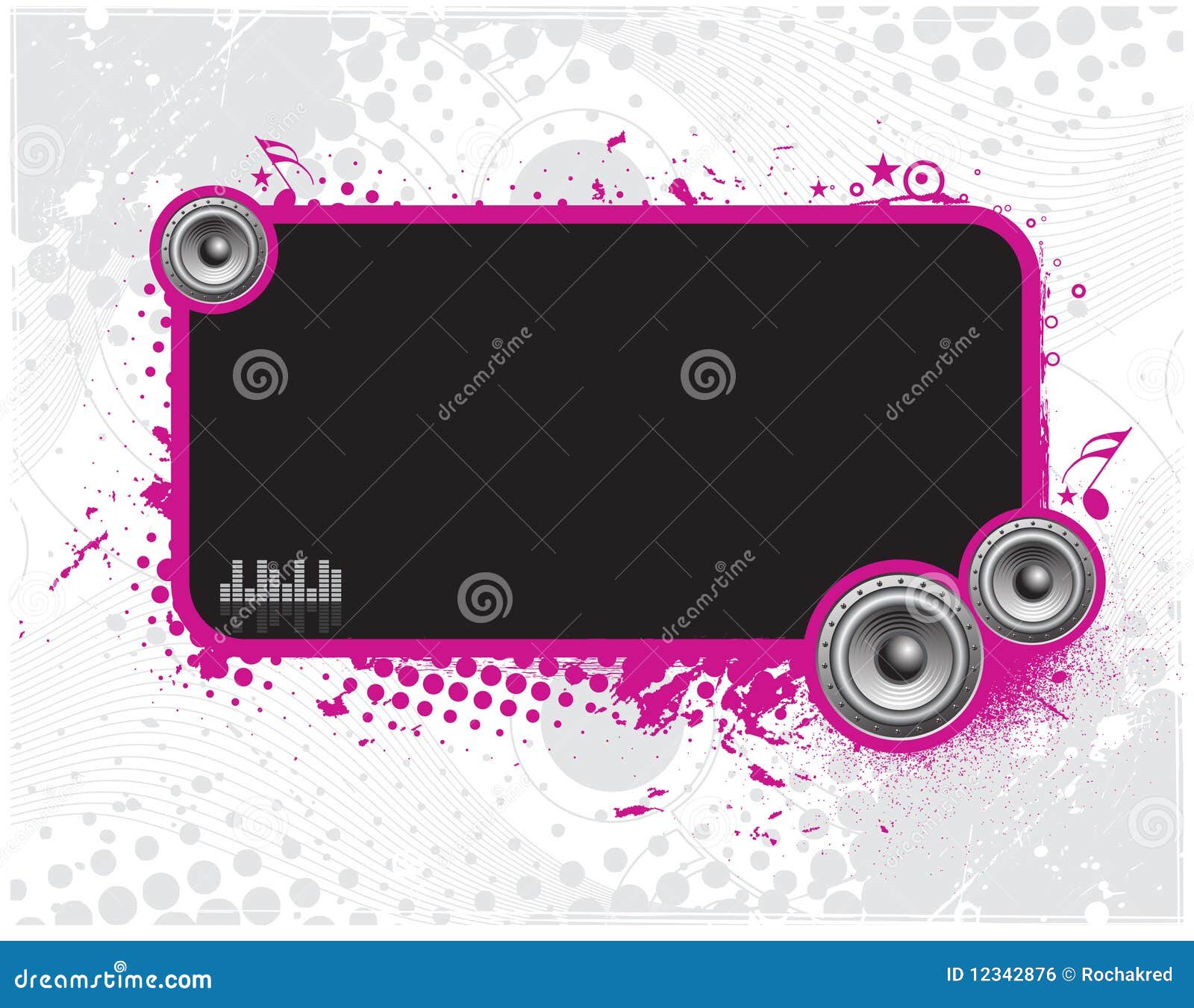 Music screen stock vector. Illustration of line, elector - 12342876