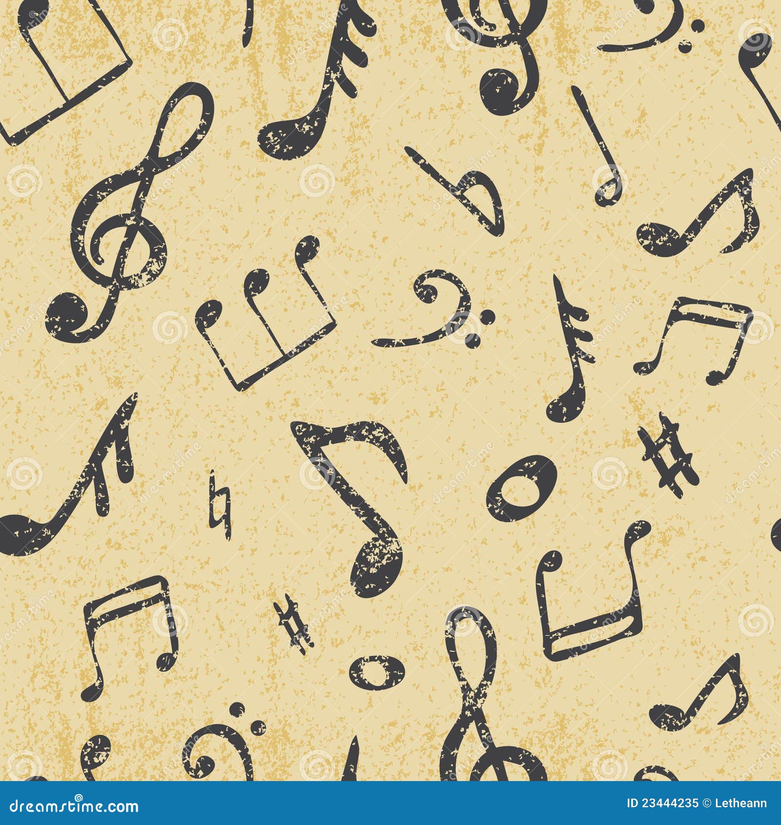 Music seamless stock vector. Illustration of abstract - 23444235