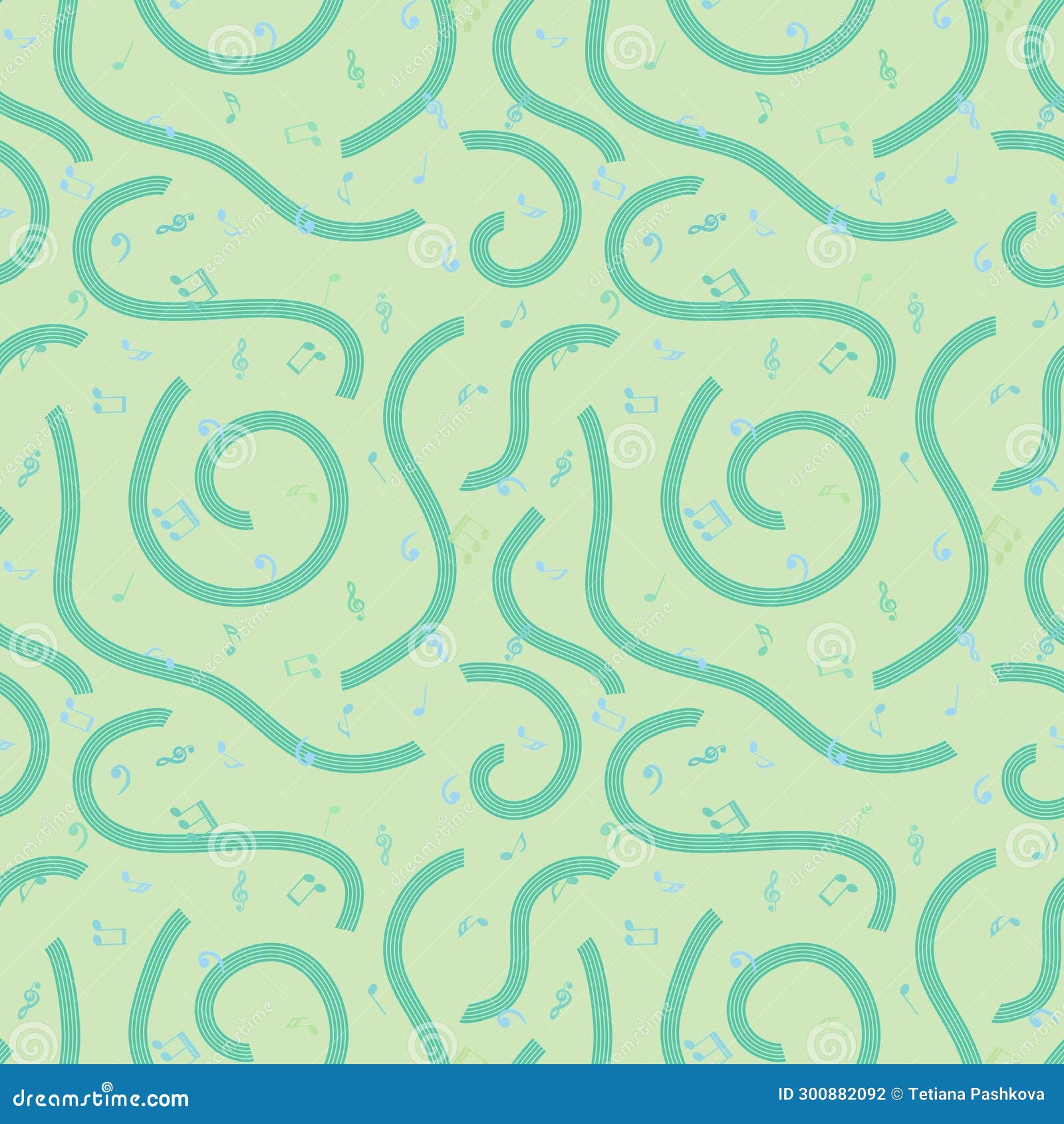 Music Seamless Notes Pattern for Wrapping Paper and Fabrics and Linens ...