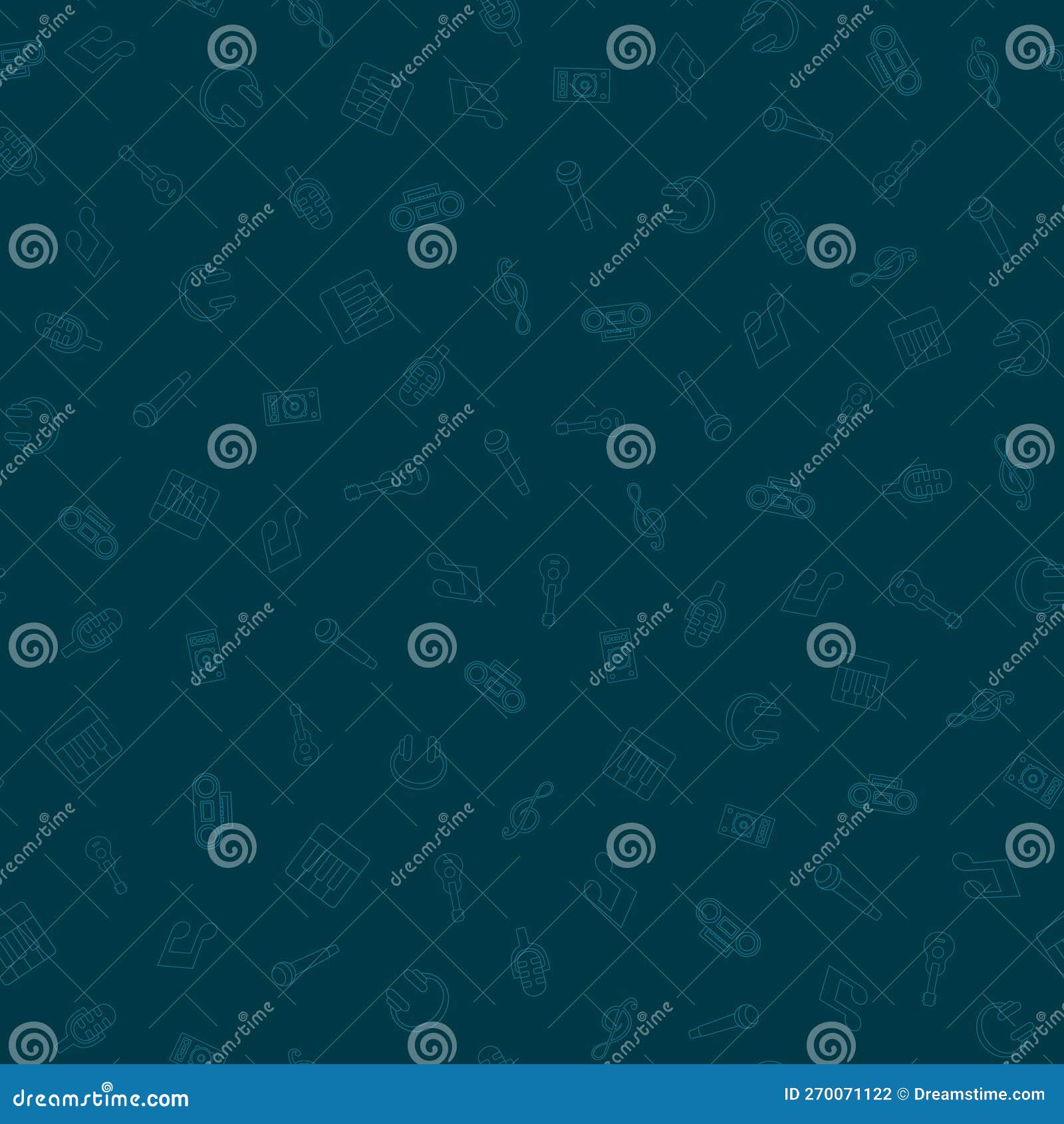 Music Seamless Pattern Background. Vector Texture Illustration. Stock ...