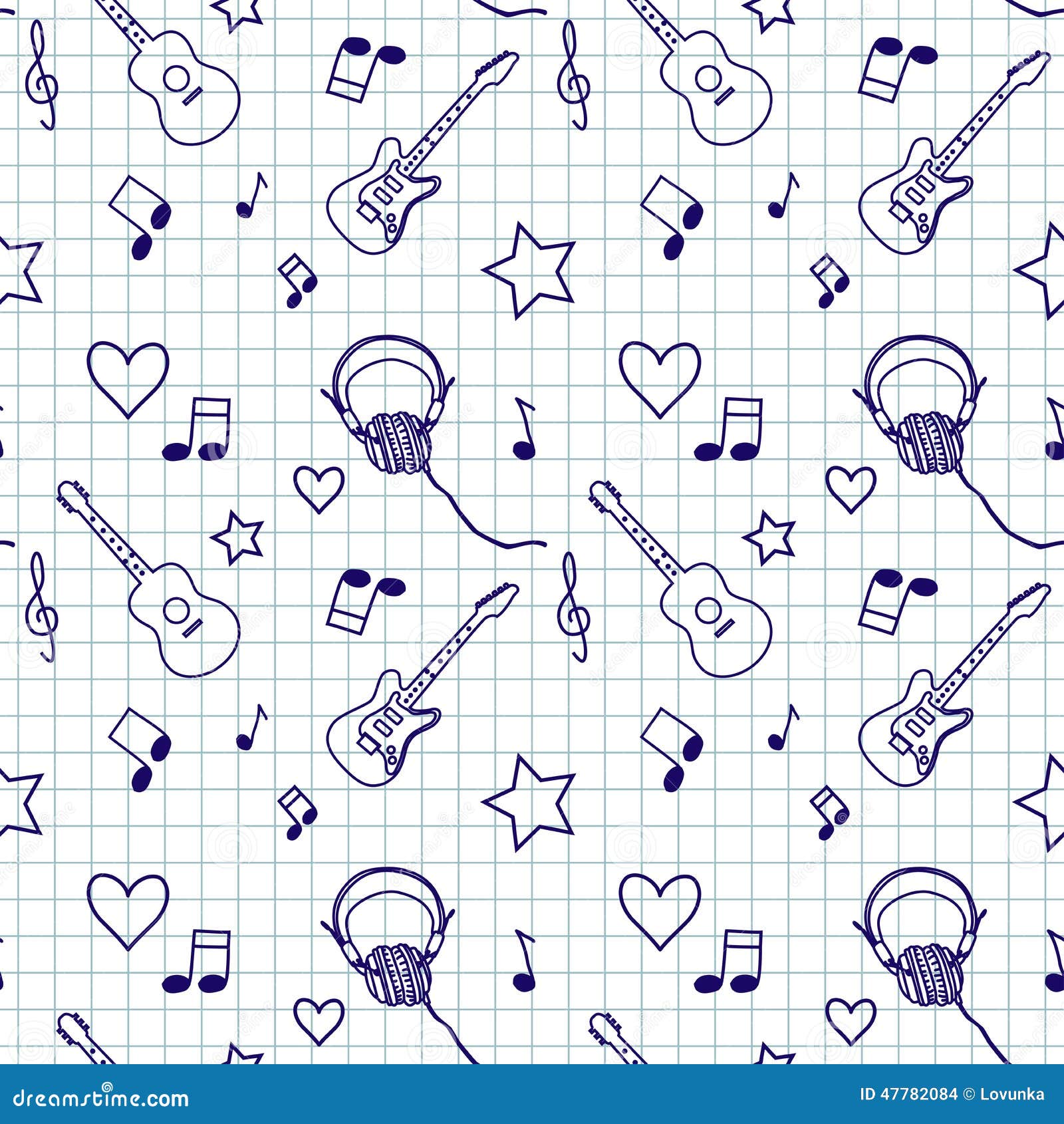 Music seamless pattern stock vector. Illustration of hand - 47782084