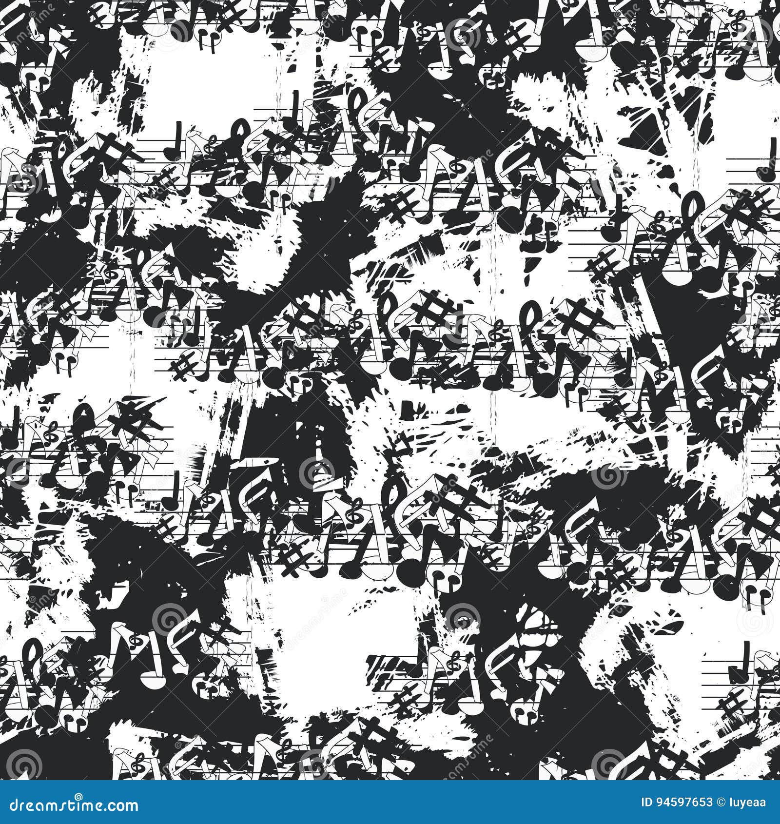 Music Seamless Pattern. Vector Stock Vector - Illustration of design ...