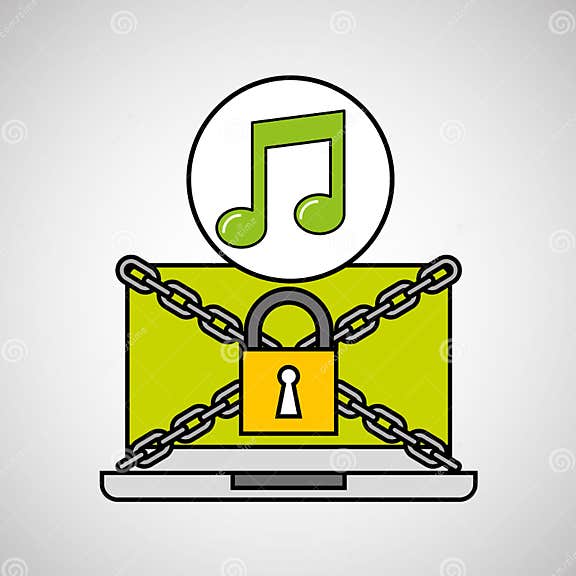 Music Security Internet Technology Stock Vector - Illustration of ...