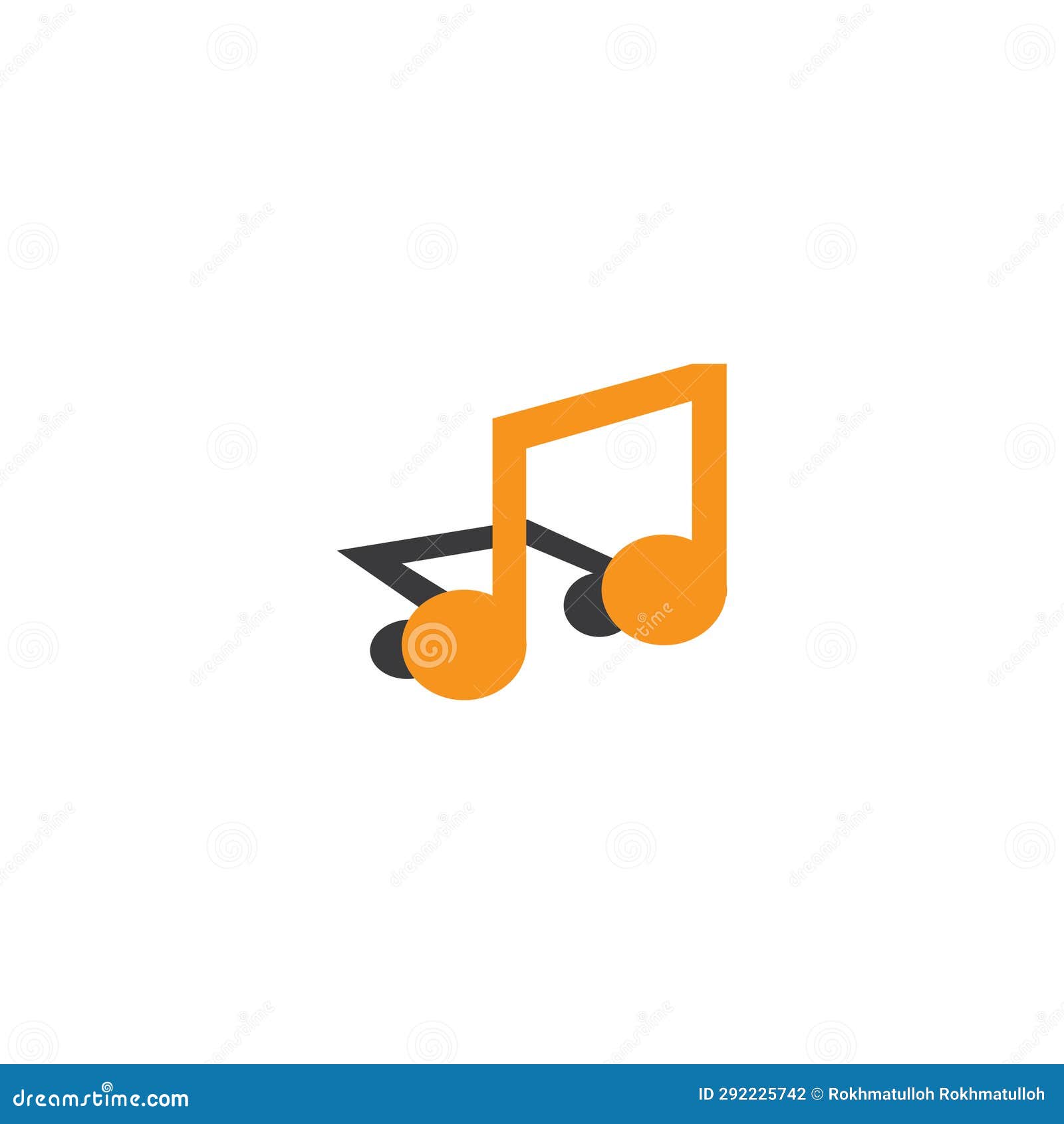 Music Shadow Logo Template Illustration Notes Vector Stock Vector ...