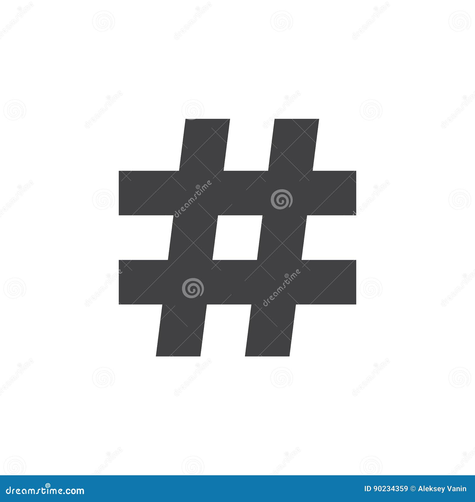 Music Sharp Sign, Hashtag Icon , Solid Logo Illustration, Stock ...