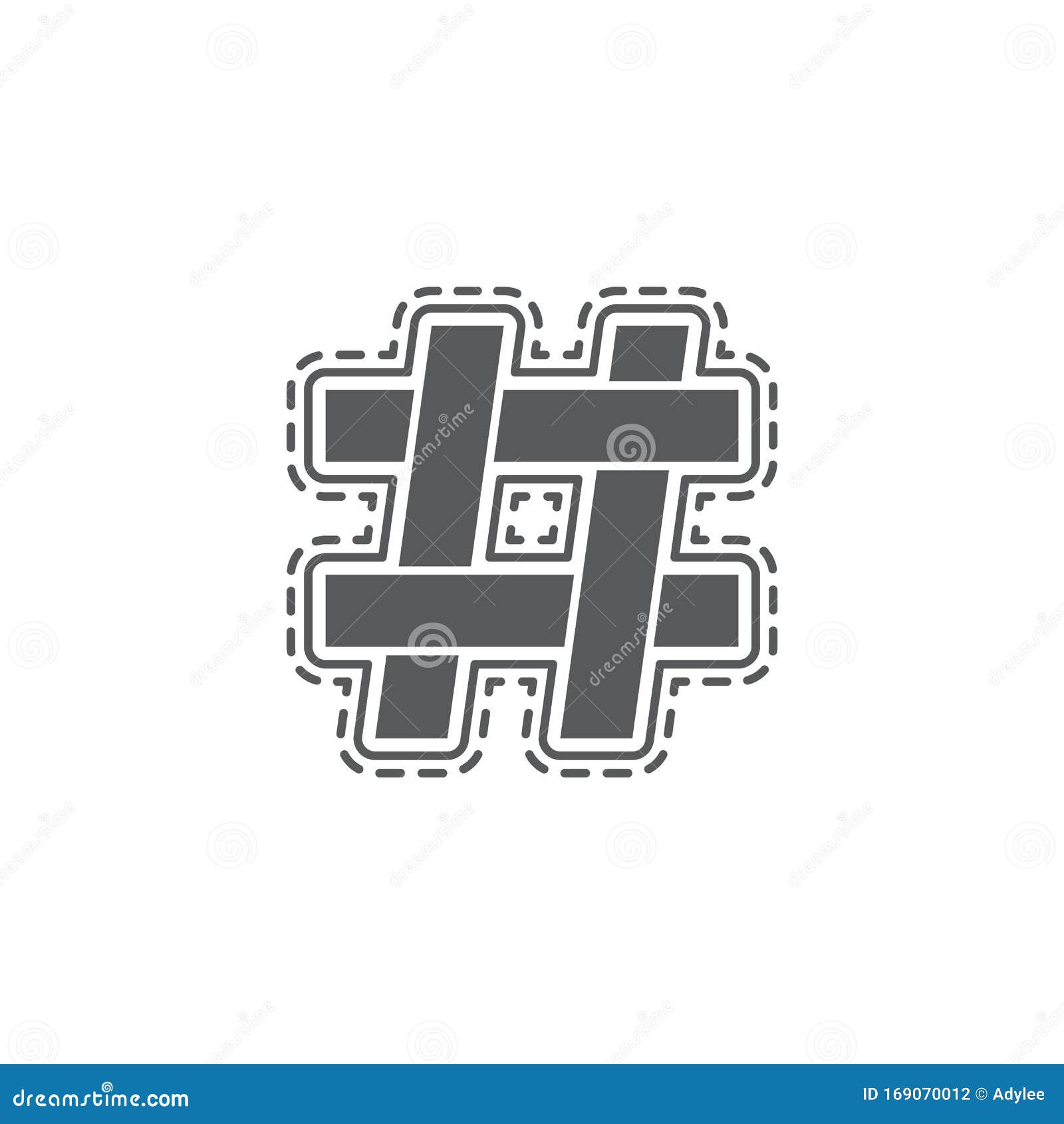 Music Sharp Vector Icon Symbol Isolated on White Background Stock ...