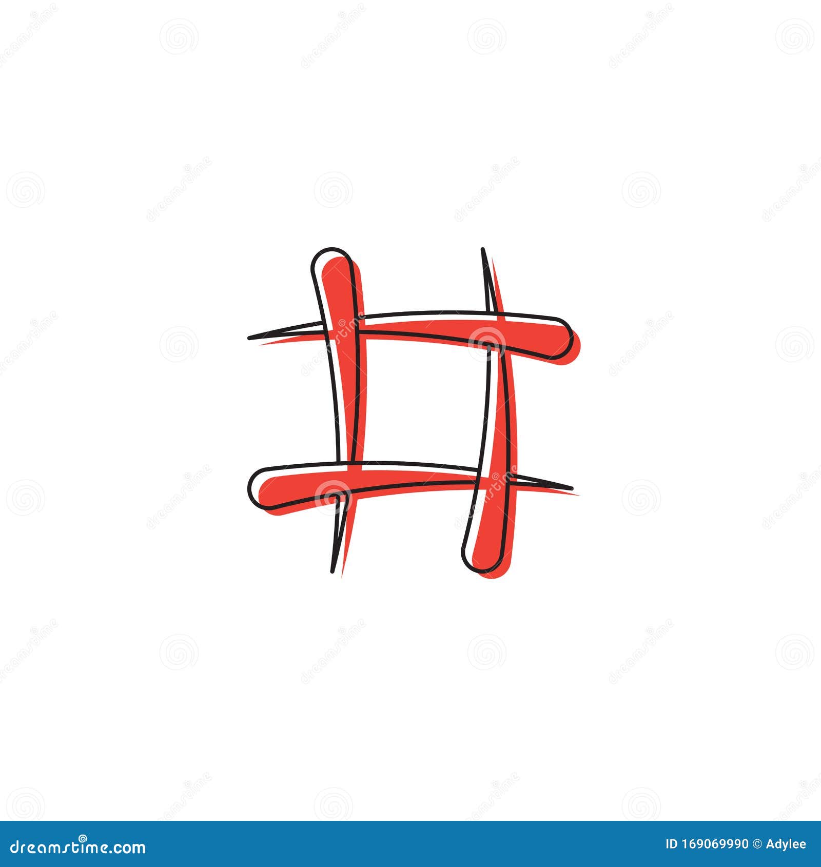 Music Sharp Sign, Hashtag Icon , Solid Logo Illustration, Royalty-Free ...