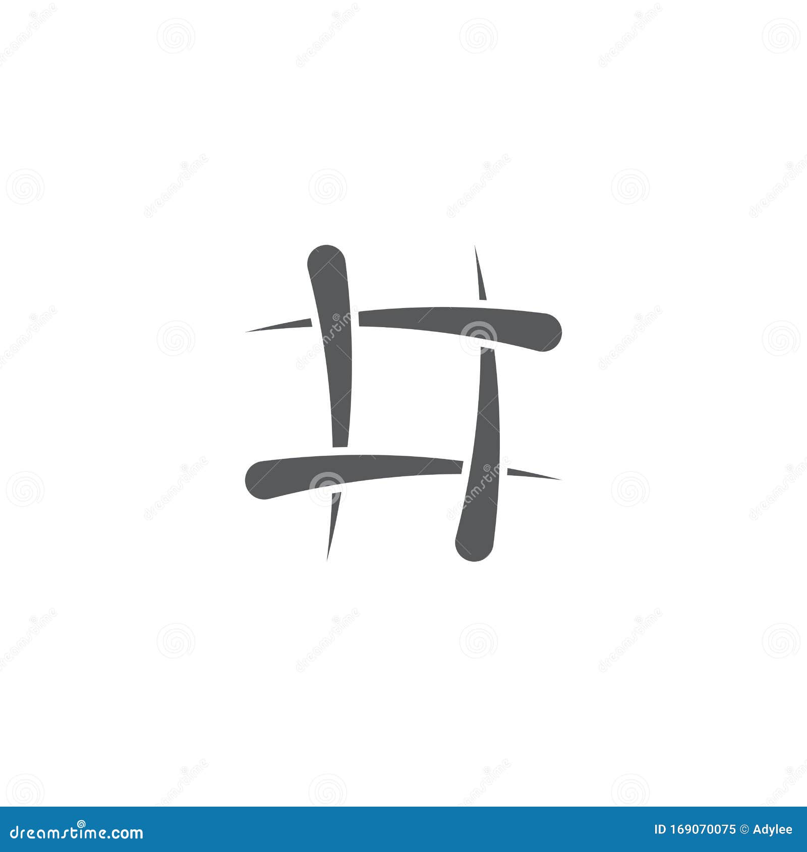 Music Sharp Vector Icon Symbol Isolated on White Background Stock ...