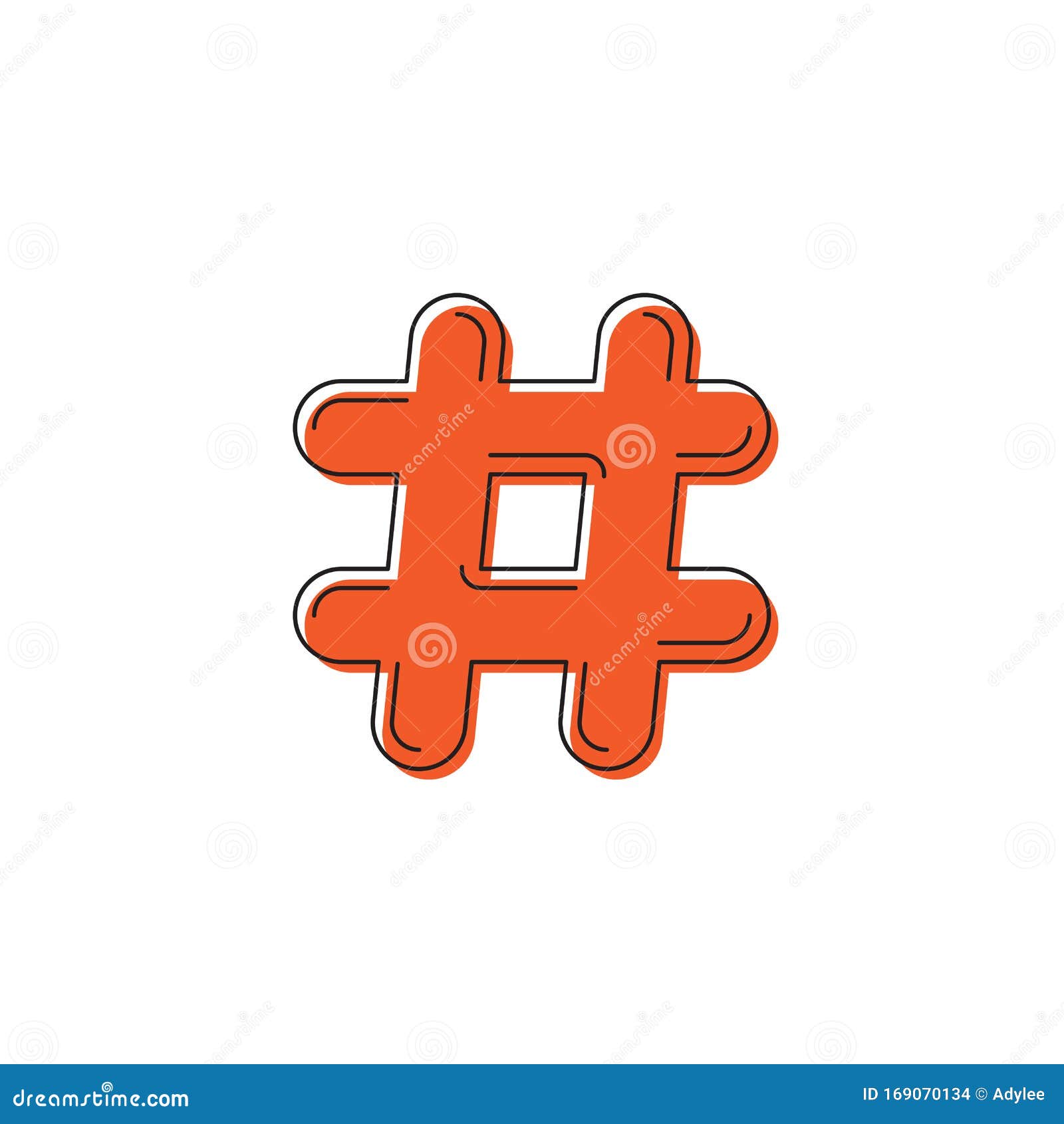 Music Sharp Sign, Hashtag Icon , Solid Logo Illustration, Royalty-Free ...
