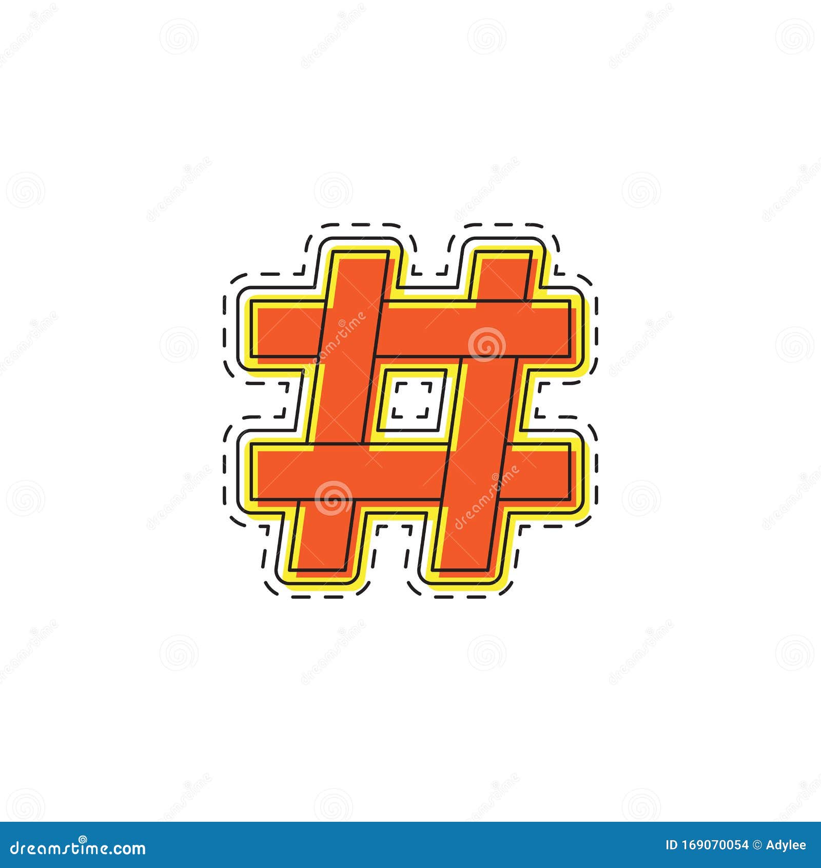 Music Sharp Vector Icon Symbol Isolated on White Background Stock ...