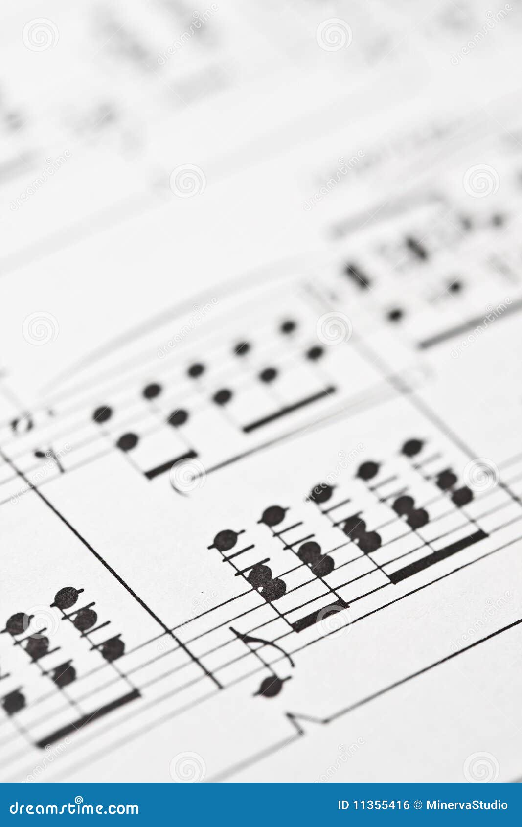 Music sheet stock photo. Image of score, horizontal, macro - 11355416