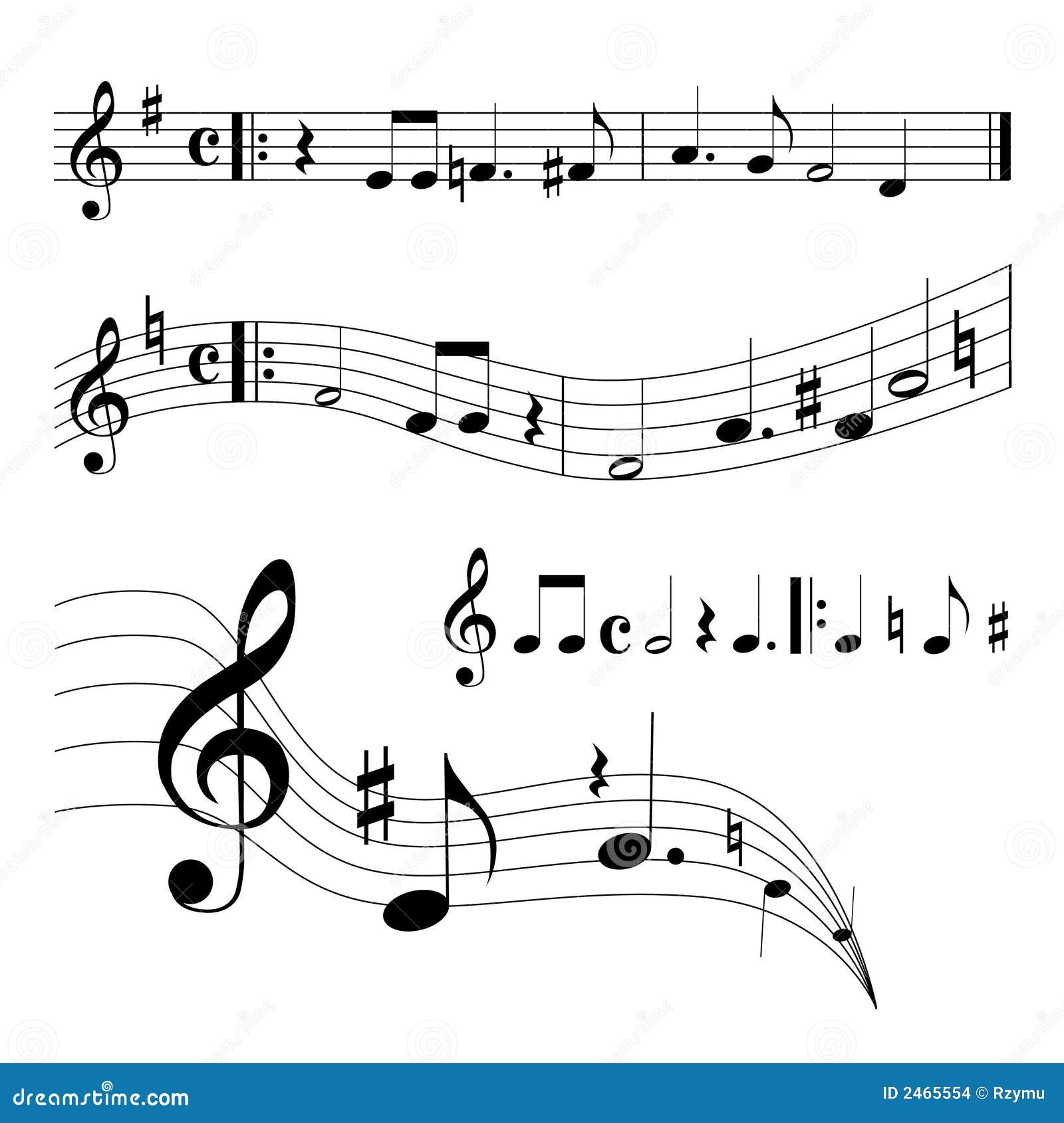 Music sheet stock vector. Illustration of clef, harmony - 2465554