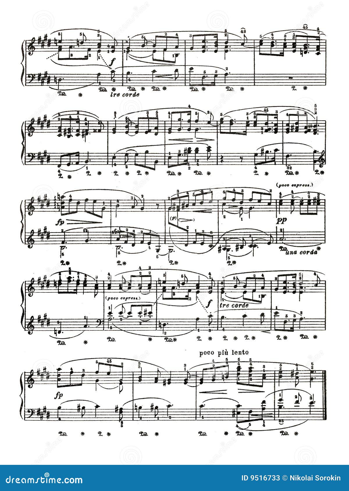 Music Sheet Background, Old Vintage Paper Texture, Retro Musical Staff ...