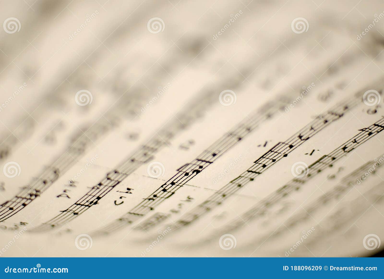 Close up of a music sheet stock image. Image of close - 188096209