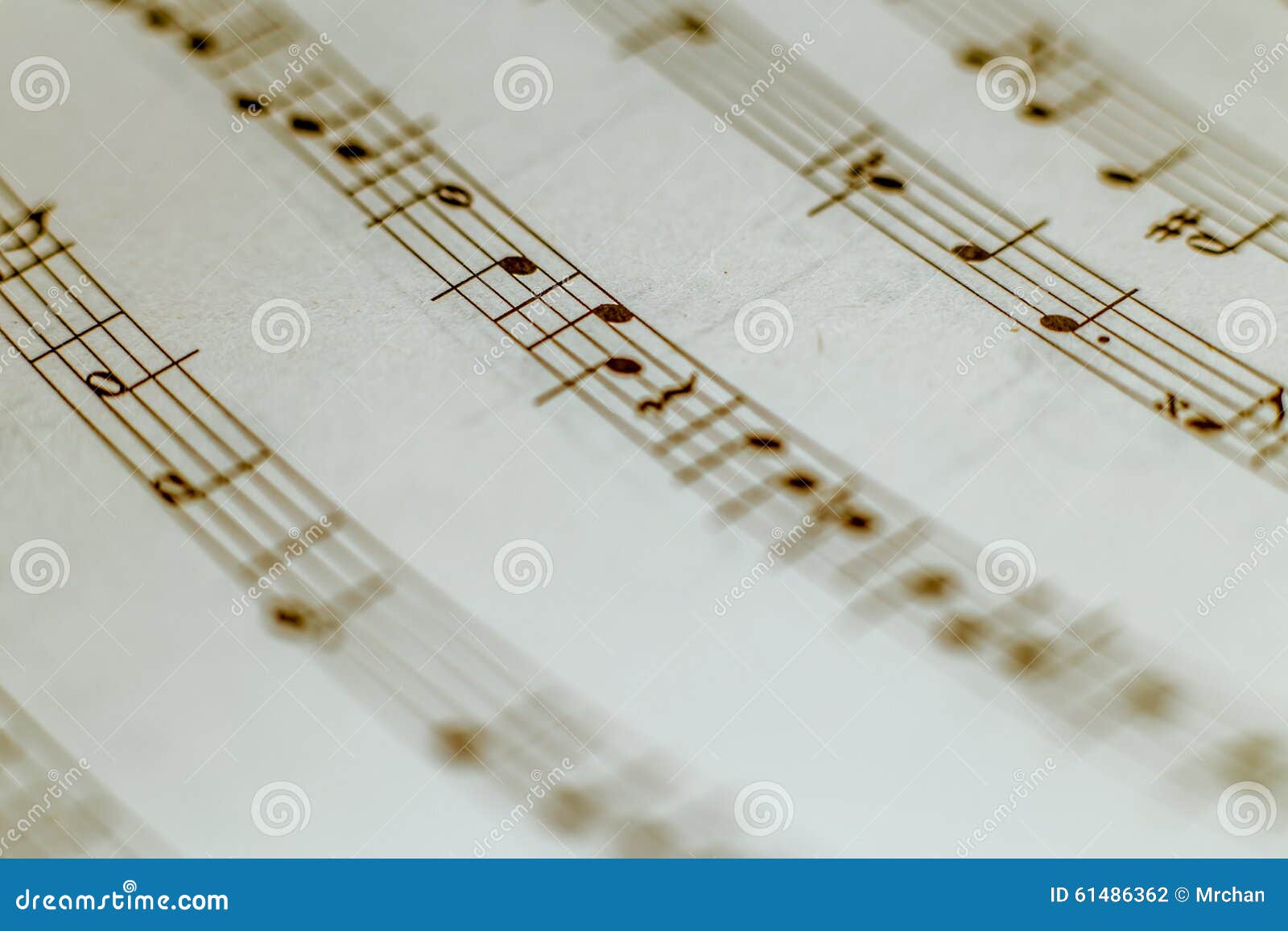 Music Sheet Closeup stock photo. Image of focus, notation - 61486362