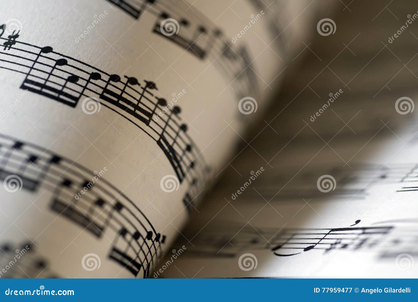Music sheet, macro photo stock image. Image of thirty - 77959477