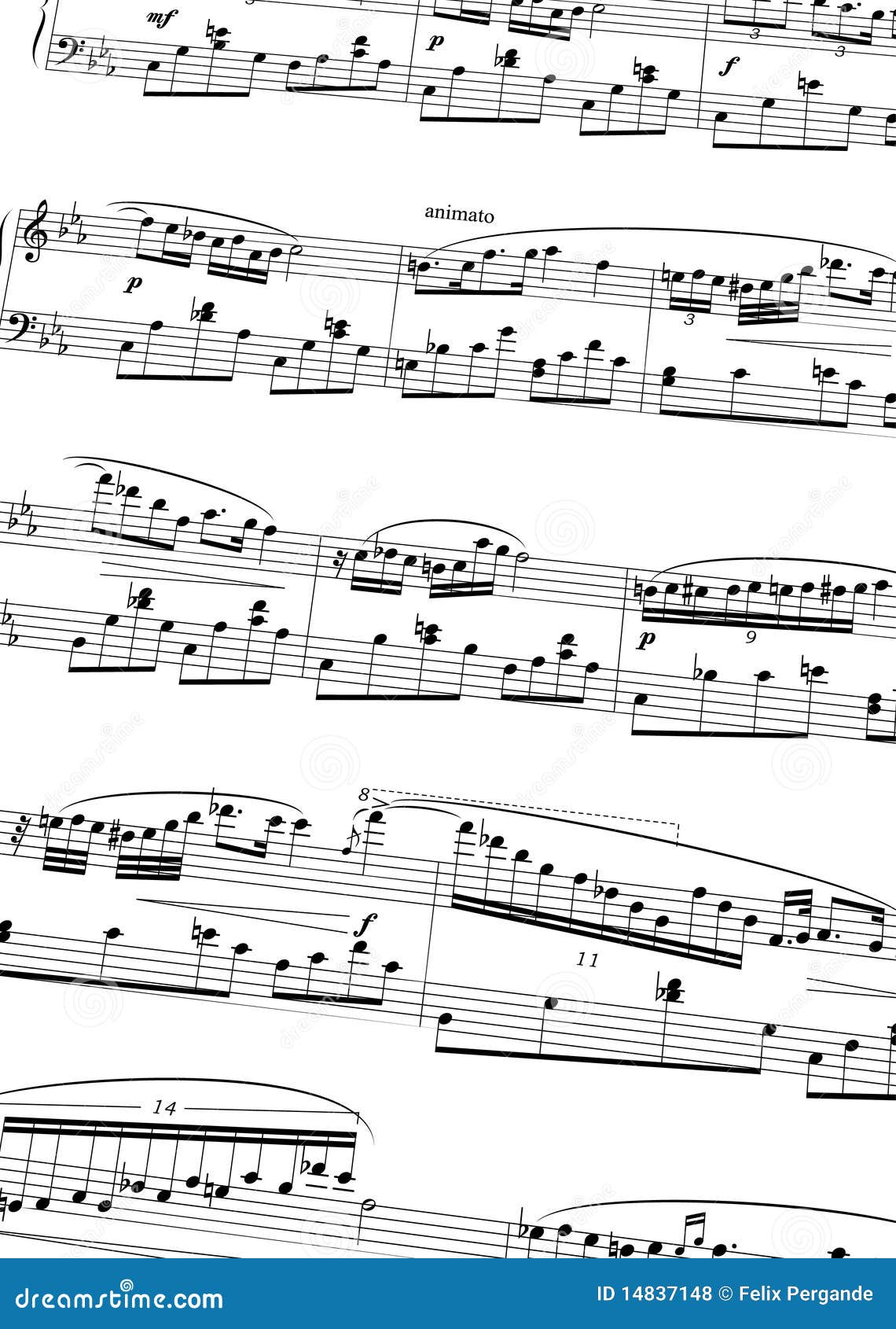 Music sheet page stock vector. Illustration of note, harmony - 14837148