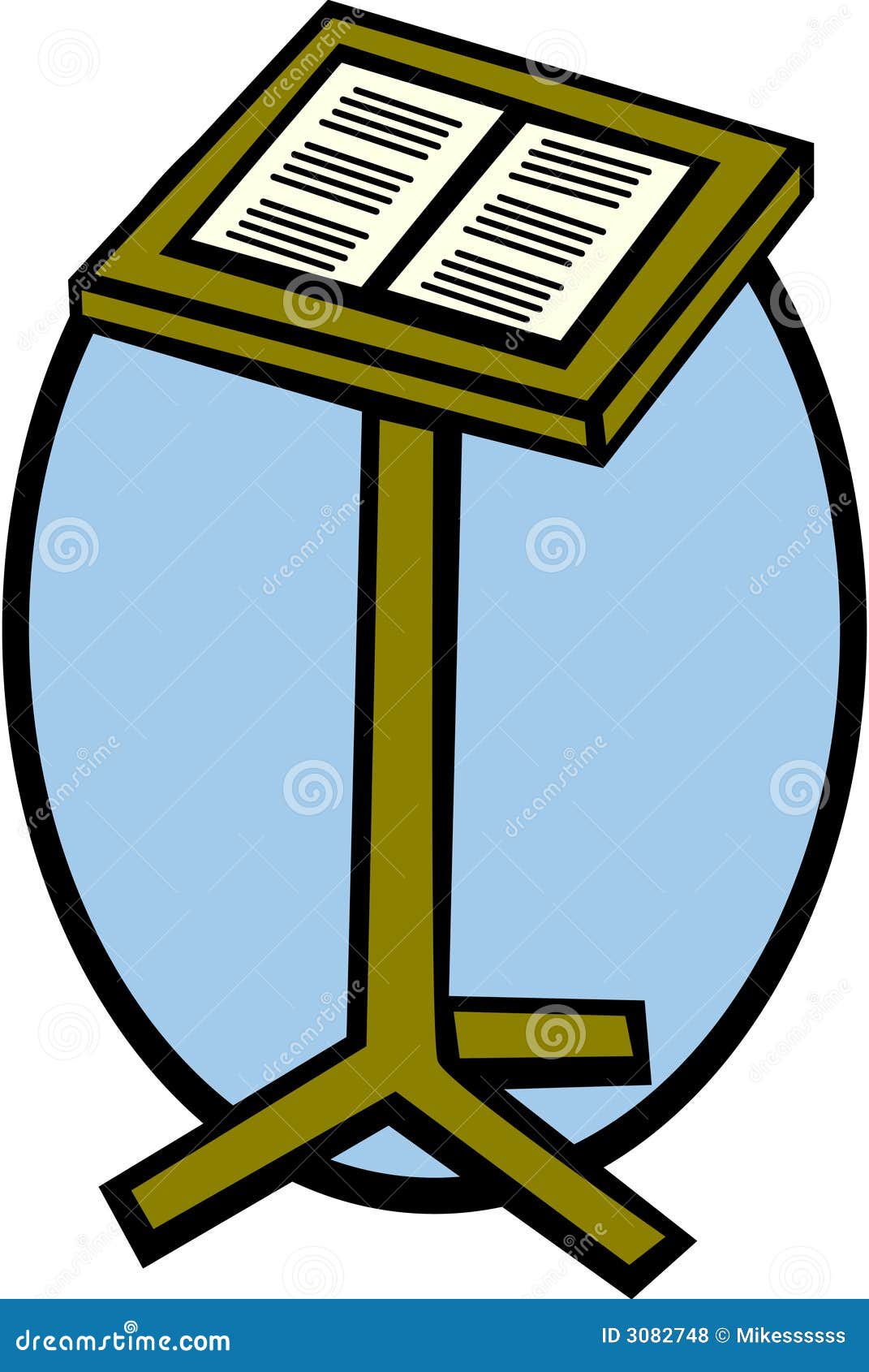 Music Sheet Stand Vector Illustration Stock Vector - Illustration of ...