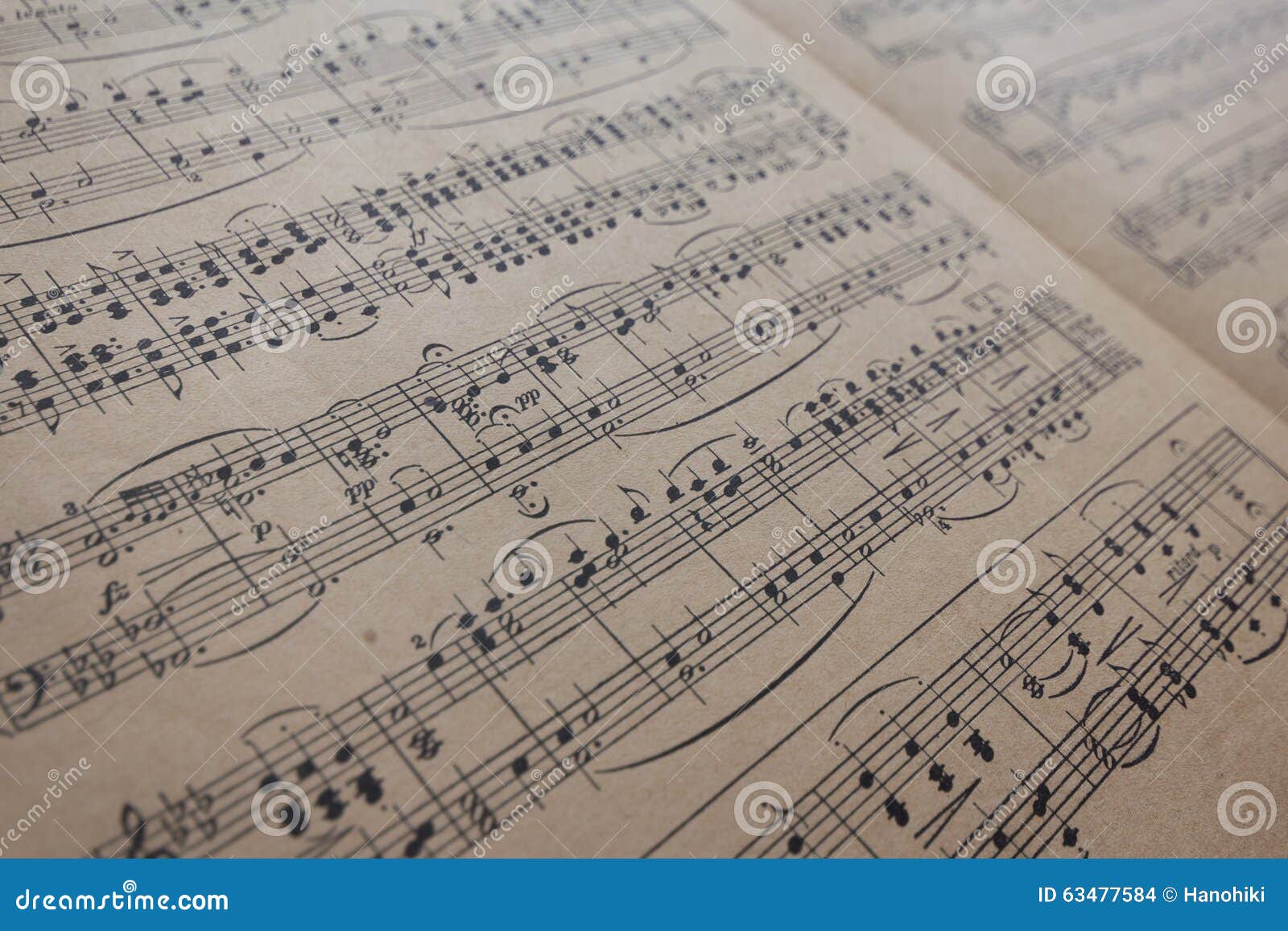 Music Sheet Vintage - Old Music Notes Stock Photo - Image of concert ...