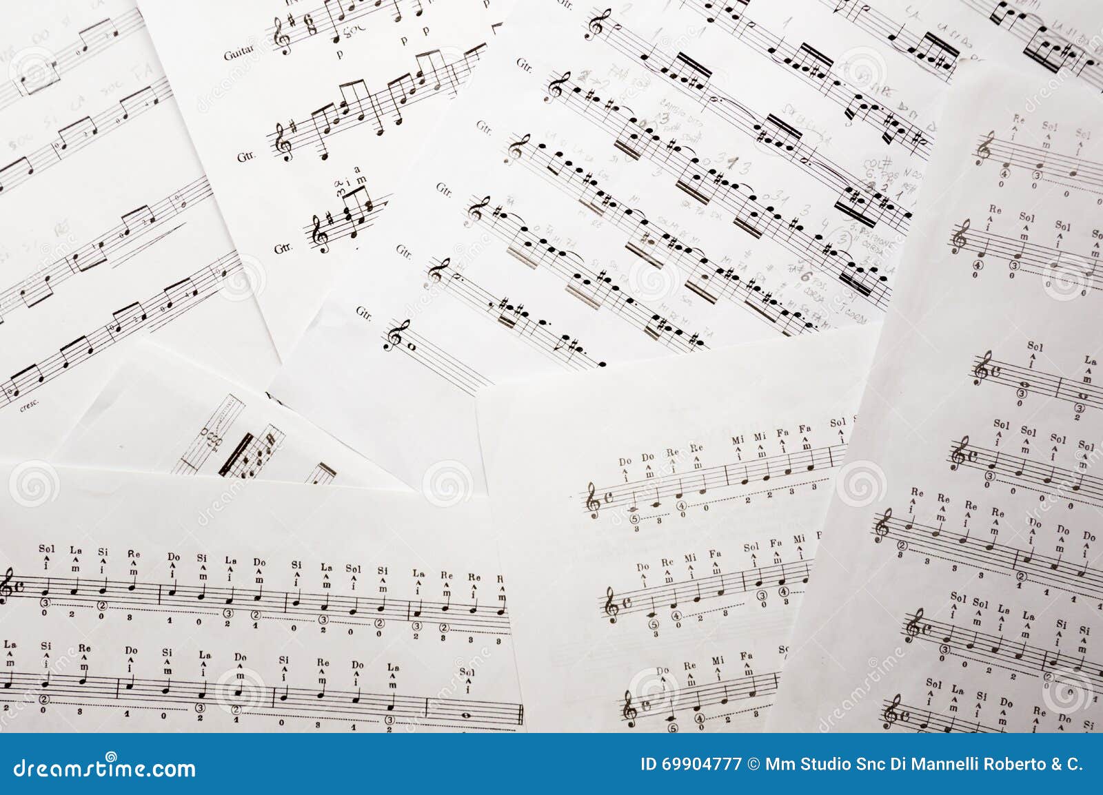 Music Sheets Background With Notes Stock Image | CartoonDealer.com ...