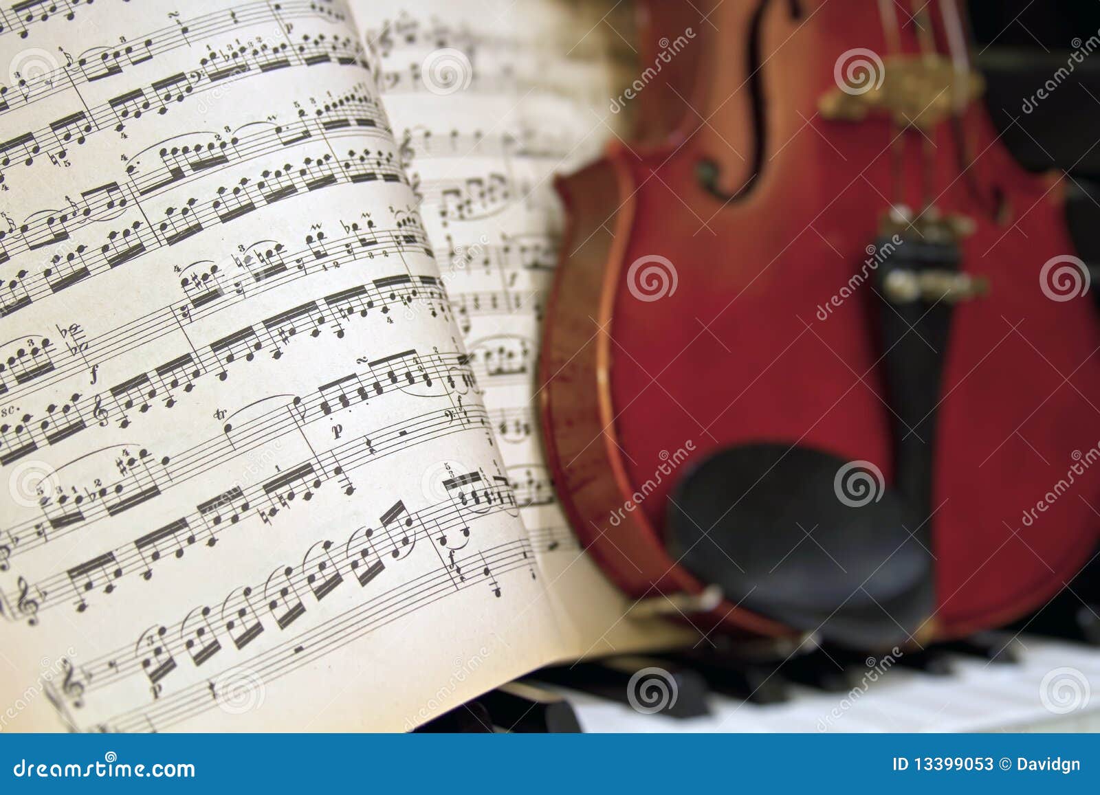 Music Sheets with Blur Violin Piano Stock Image - Image of violin ...