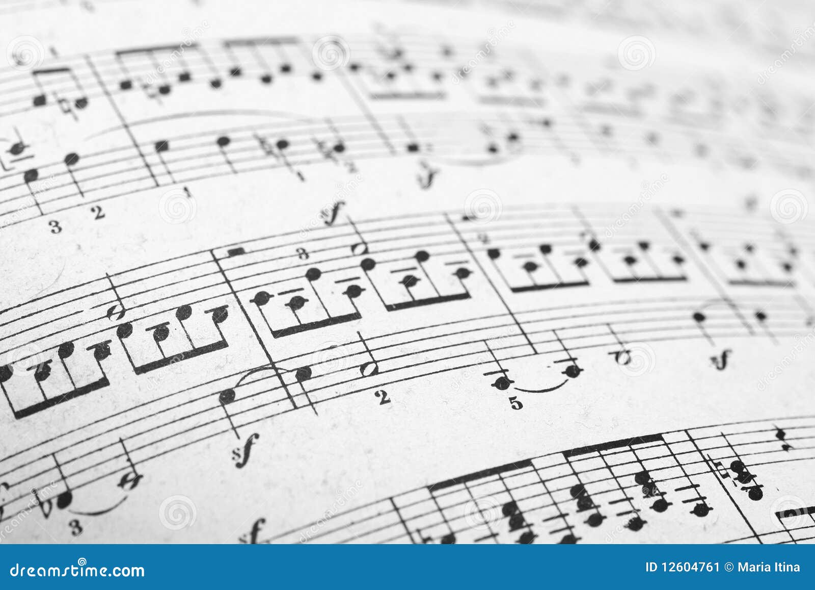 Music sheets pages stock image. Image of concert, antique - 12604761