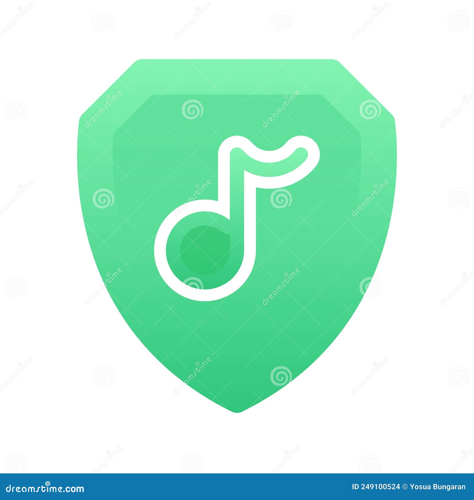 Music Shield Logo Gradient Design Template Icon Stock Vector ...