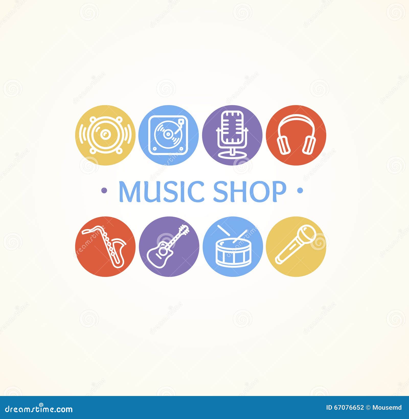 Music Shop Concept. Vector stock vector. Illustration of communication ...