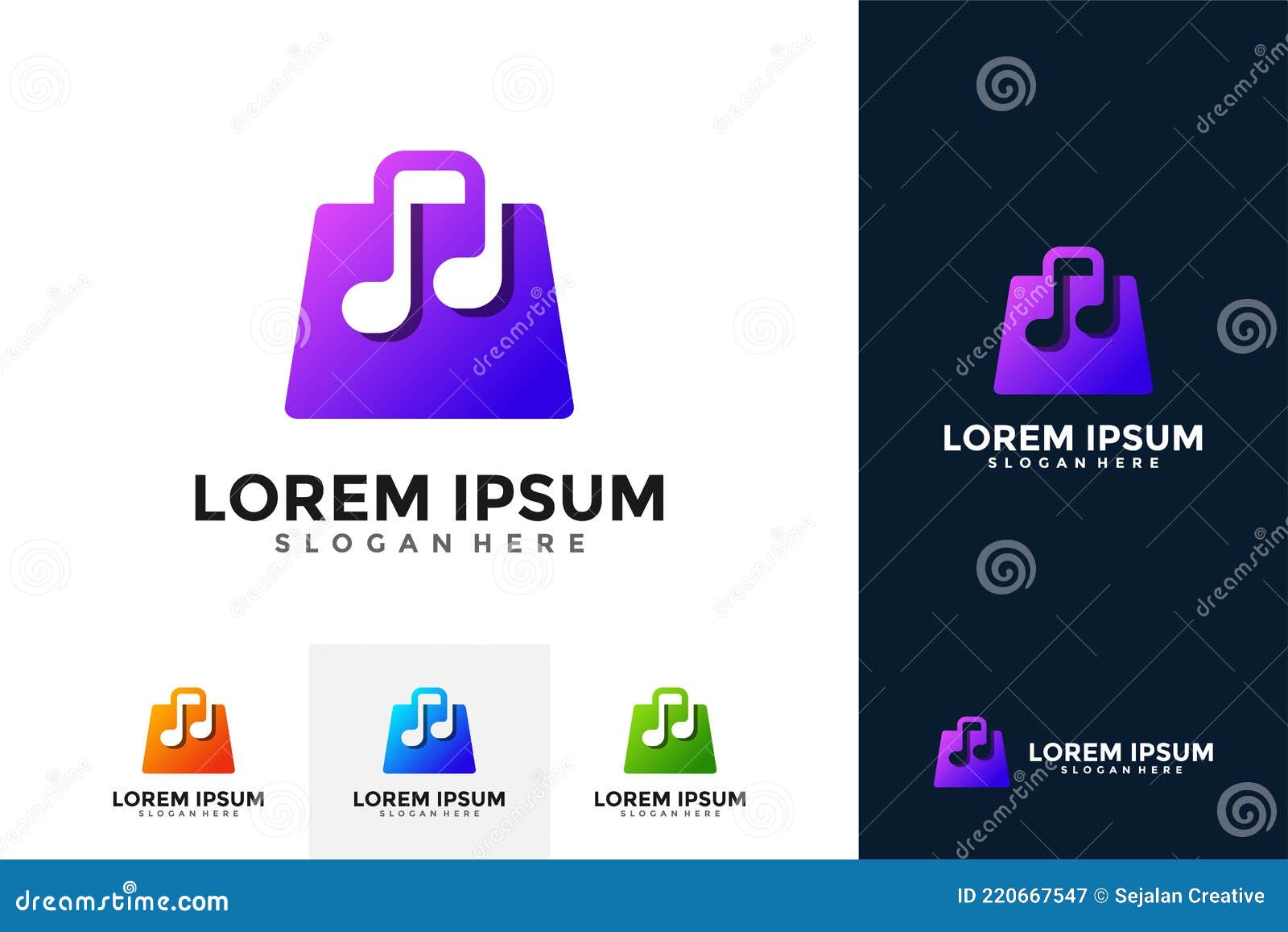 Music Shop Logo Template Design Stock Vector - Illustration of ...